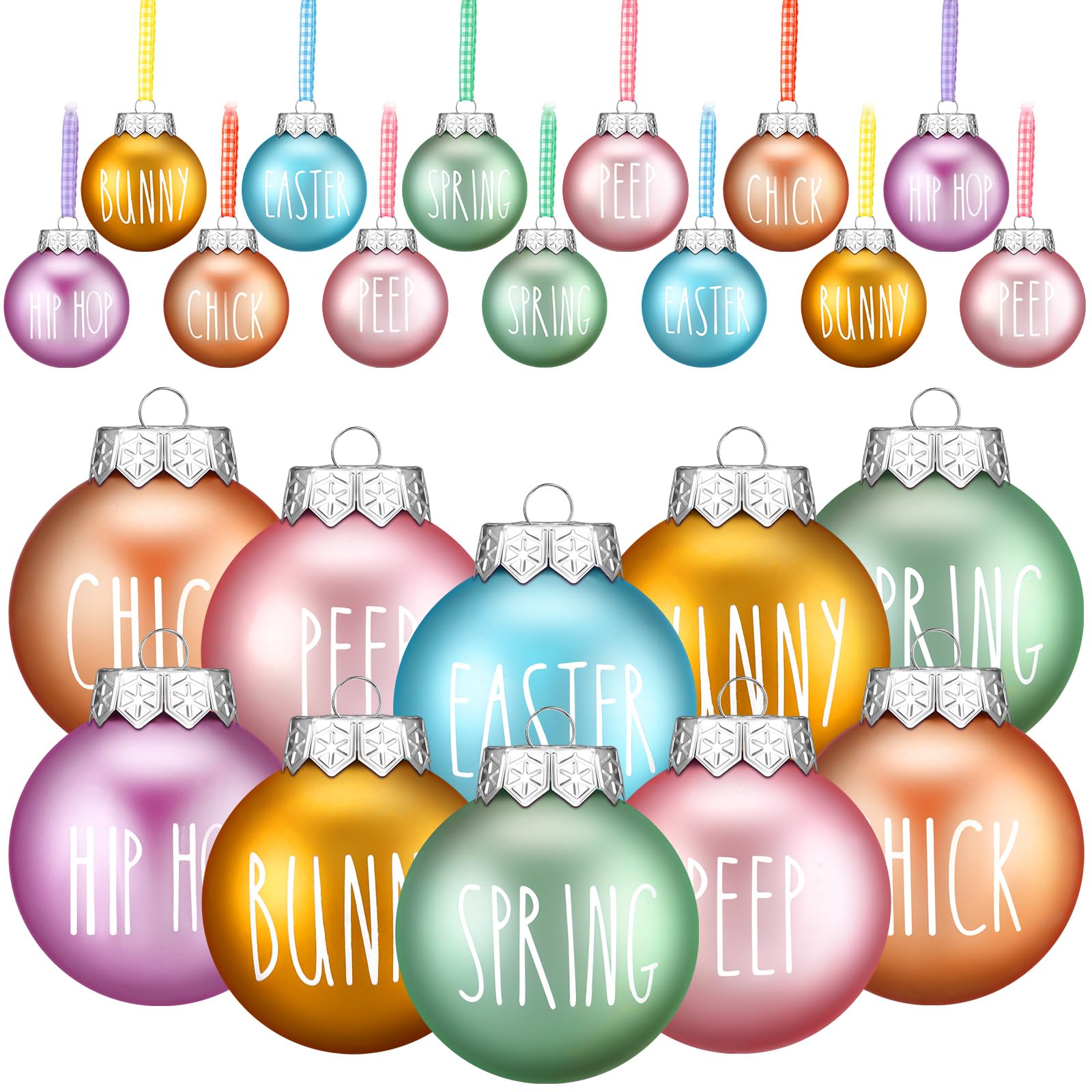 Amazon.com: Vinsot 12 Pieces Easter Hanging Ornaments Easter Egg ...