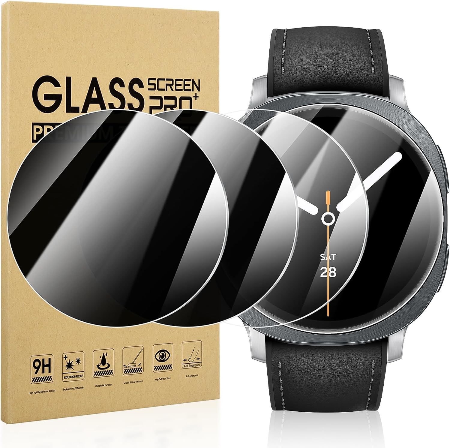 Amazon.com: Suoman 2+2-Pack for Samsung Galaxy Watch 8 44mm Privacy ...