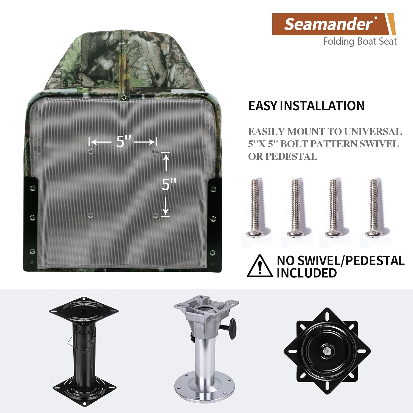 Snapklik.com : Seamander High Back Fishing Boat Seats