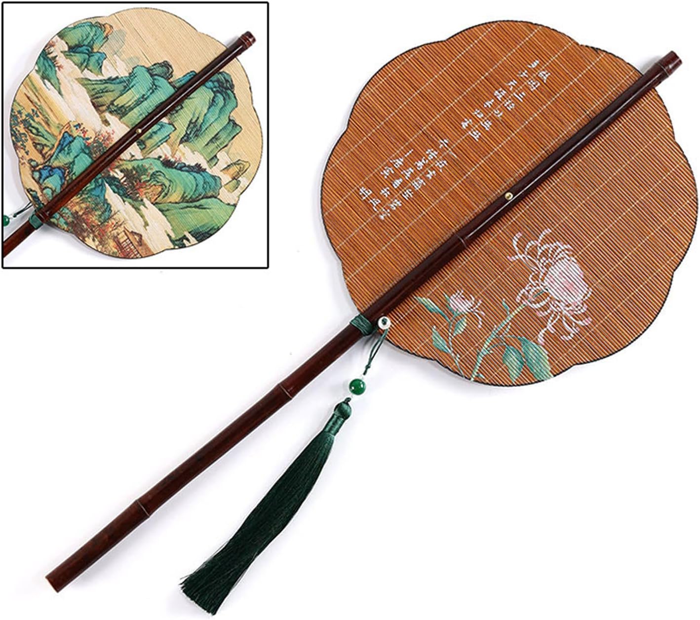 Round Foldable Hand Fan Portable Handheld Compact Cooling Folding Fans ...