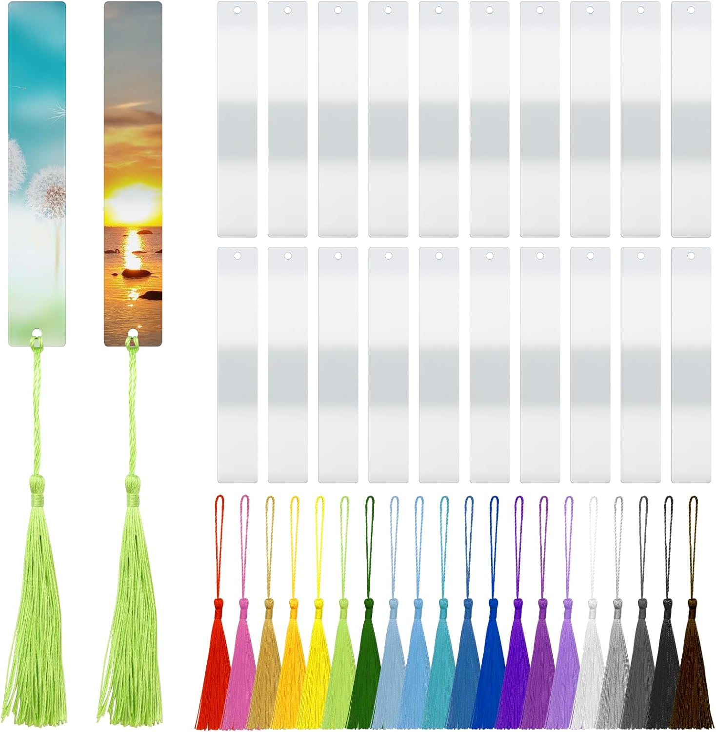 Amazon.com: 40 PCS Sublimation Bookmark Blank Heat Transfer Aluminum ...