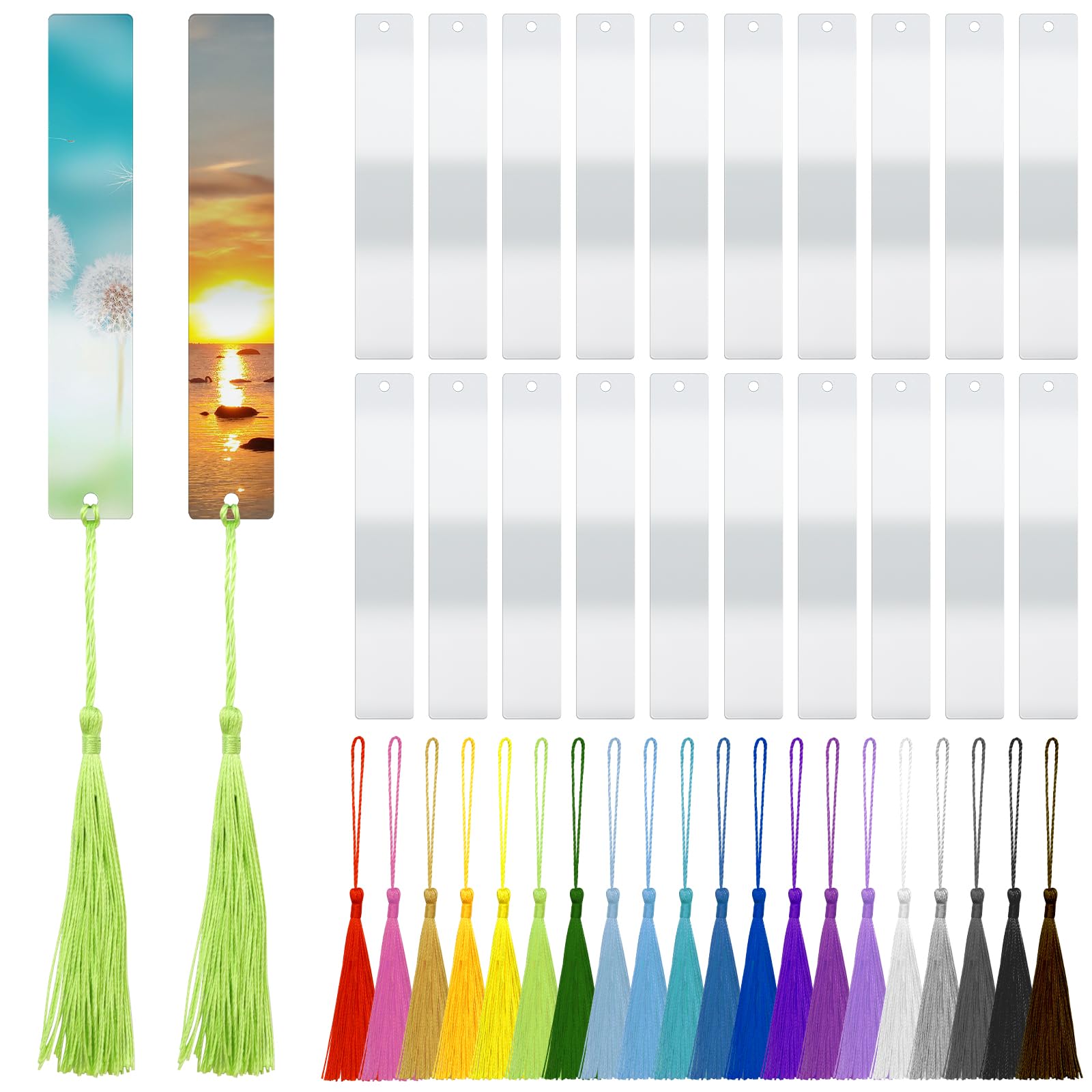 Amazon.com: 40 PCS Sublimation Bookmark Blank Heat Transfer Aluminum ...