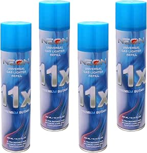 Amazon.com: Neon Butane Fuel, 11X Butane Refill 300ml Refined Butane ...