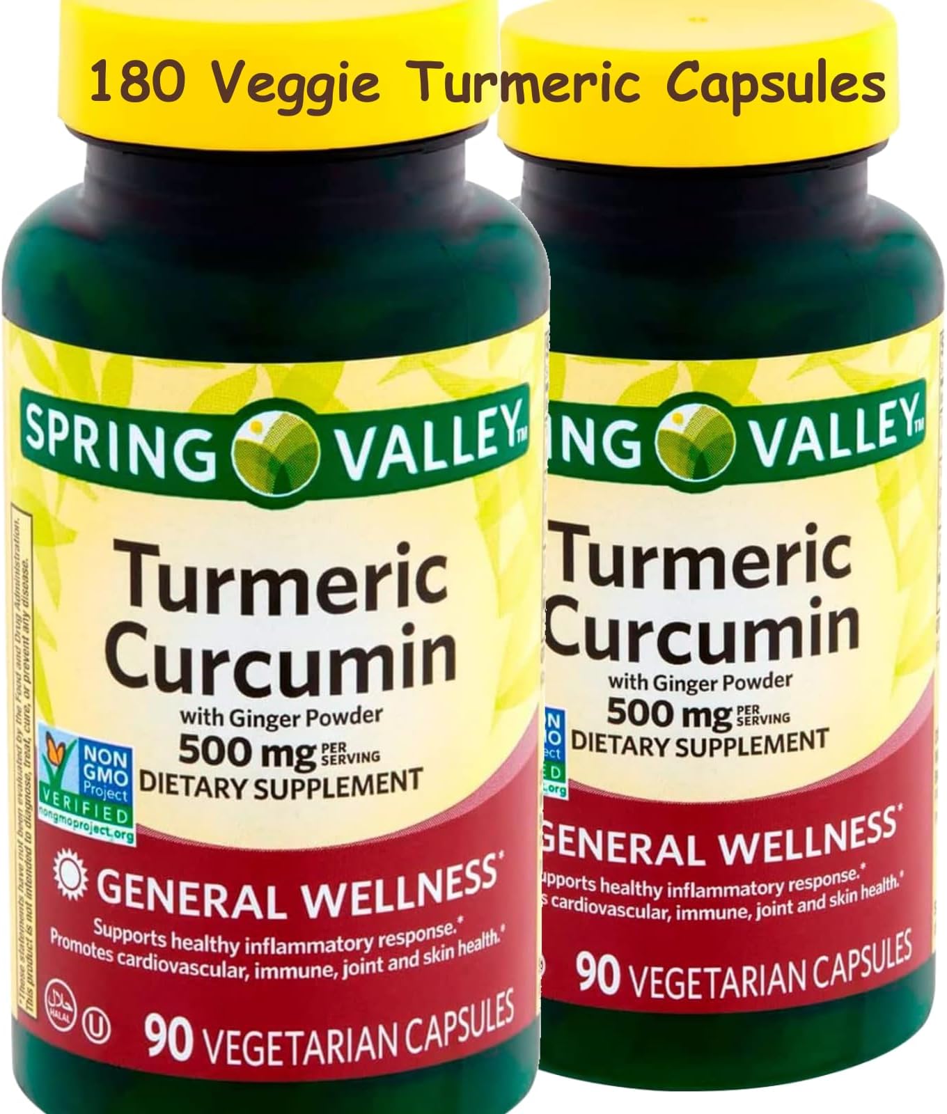 Amazon.com: Spring Valley Turmeric Curcumin 500mg with 50mg Ginger ...