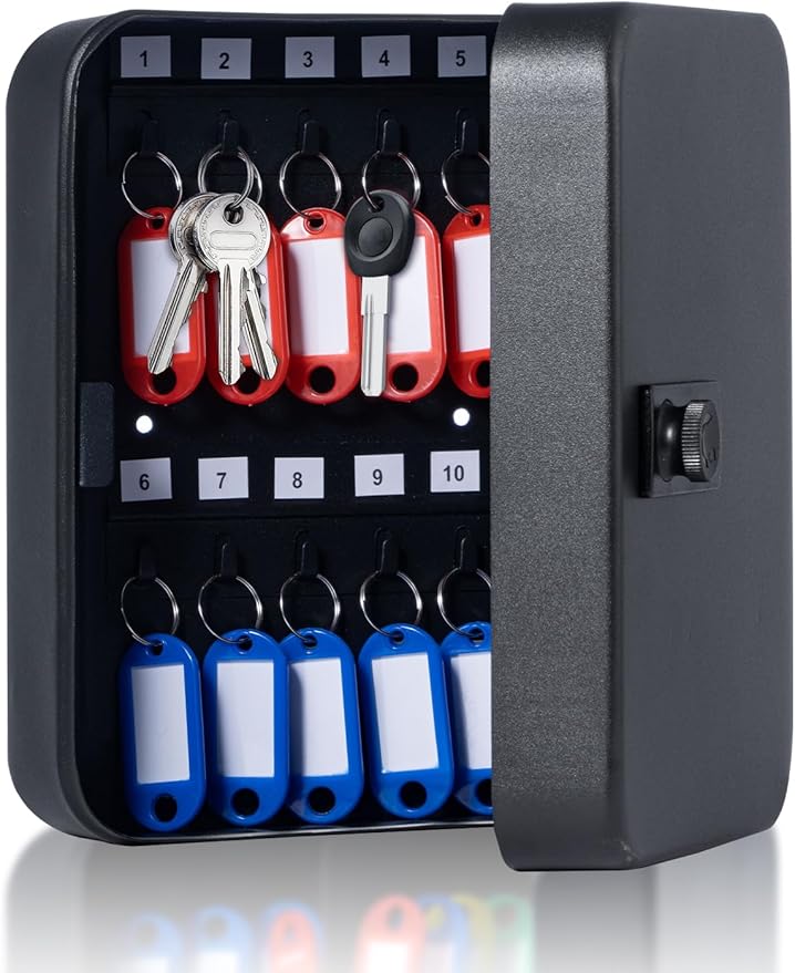 Youyijia Key Cabinet Wall Mounted 48 Cabinet Safe - Solid Steel ...