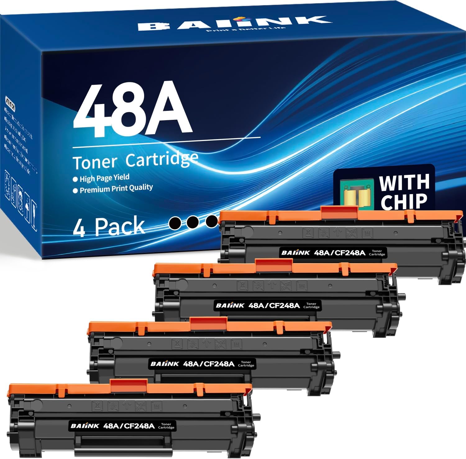 Amazon.com: BAIINK Compatible 48A Toner Cartridge Replacement for HP ...