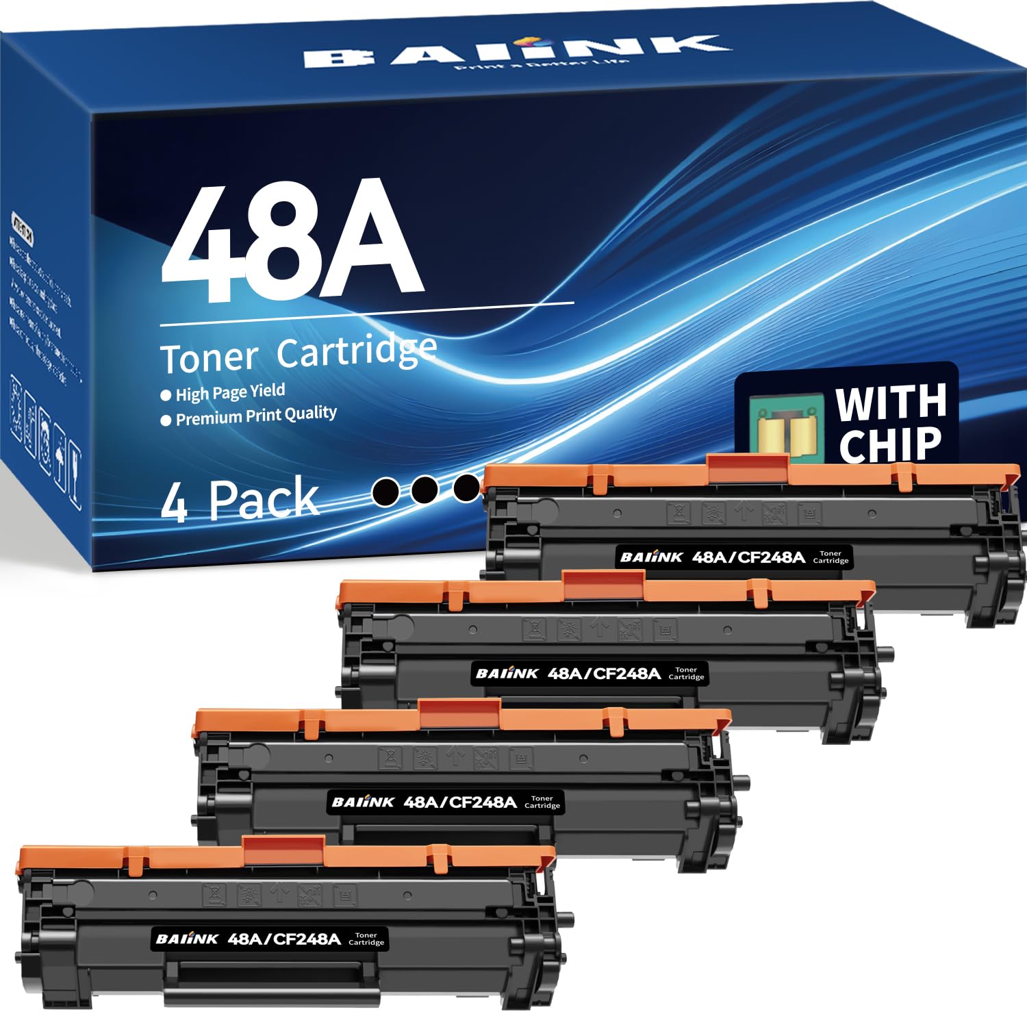 Amazon.com: BAIINK Compatible 48A Toner Cartridge Replacement for HP ...