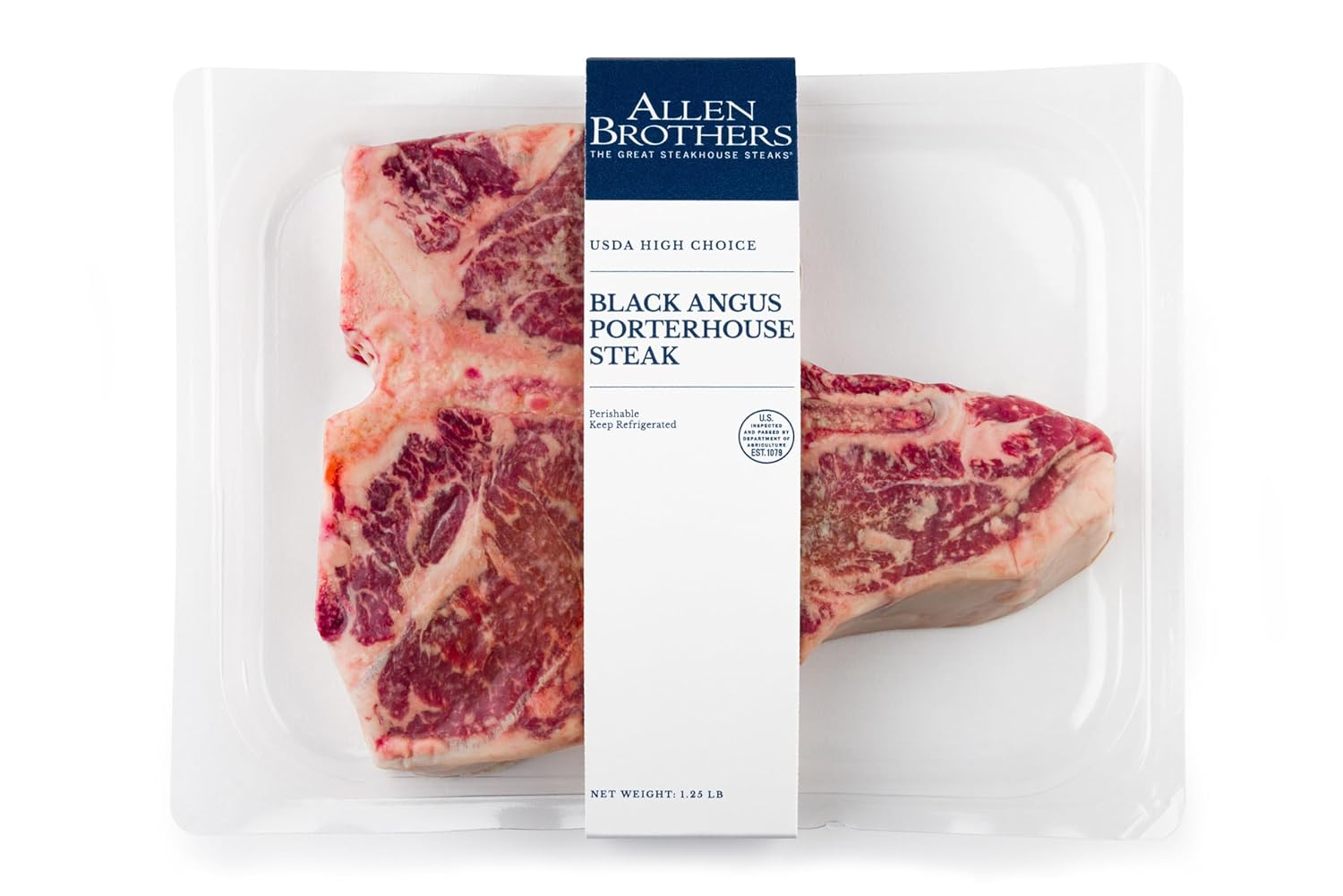 Amazon.com: Allen Brothers, Black Angus Beef Porterhouse Steak, USDA ...