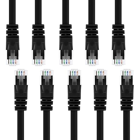 Amazon.com: GearIT 10 Pack, Cat 6 Ethernet Cable Cat6 Snagless Patch 1 ...