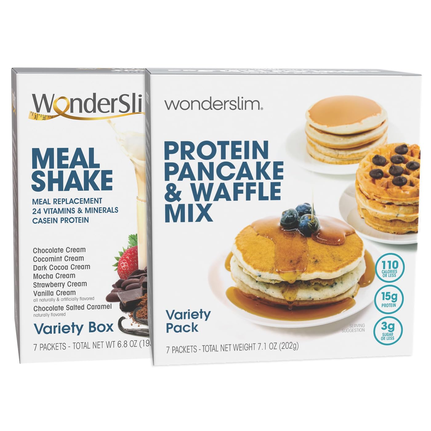 Amazon.com : WonderSlim Meal Replacement Shake & Protein Pancake Bundle ...