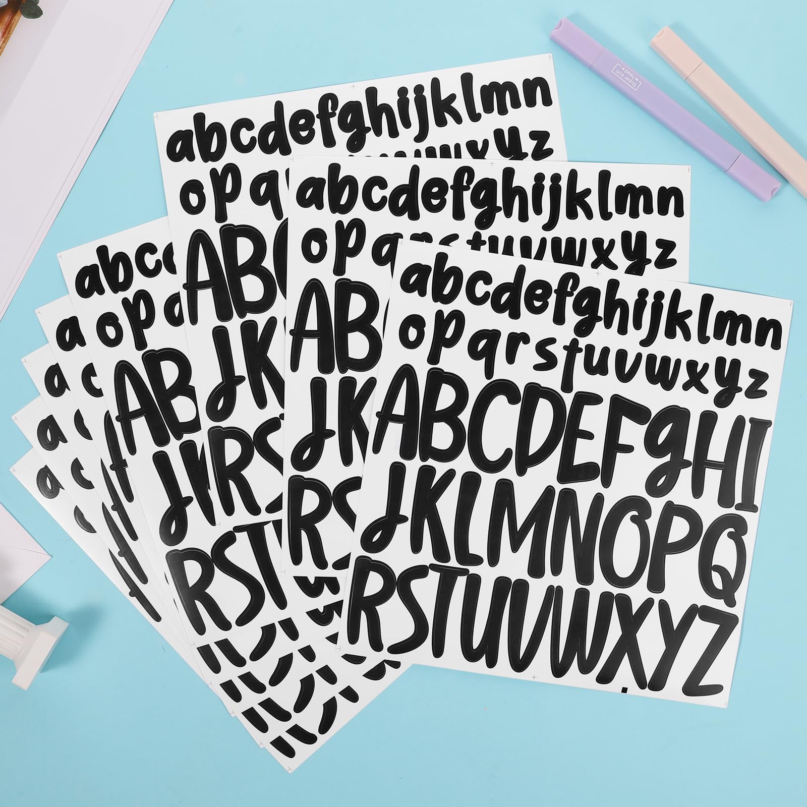 Snapklik.com : 416pcs Letter Stickers, 8 Sheets 1 Inch 2 Inch Lowercase ...