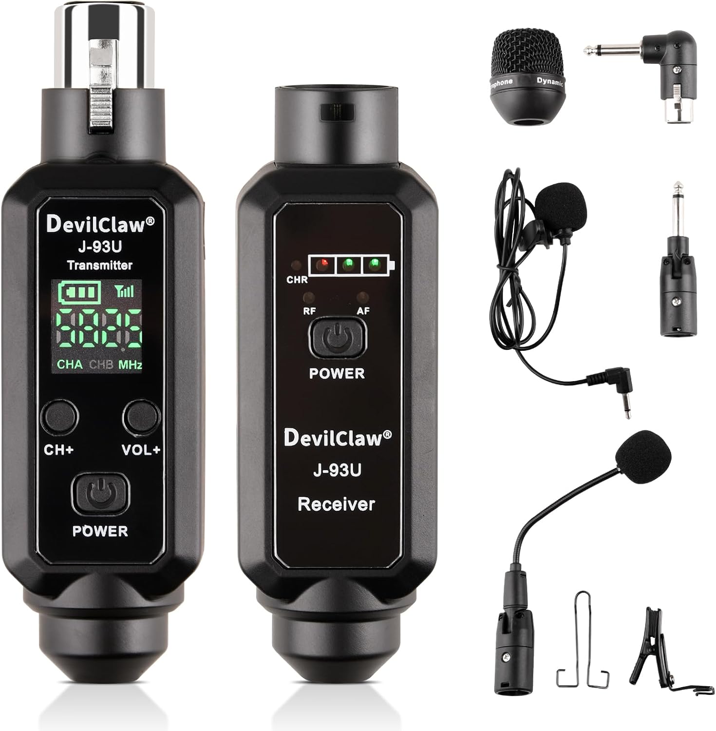Amazon.com: Devilclaw Multifunctional UHF Wireless XLR Adapter System ...