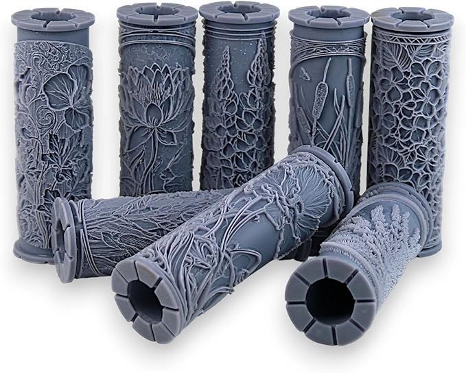 Amazon.com: Ultimate Flower 8-Set Clay Texture Rollers (4") - Flower ...