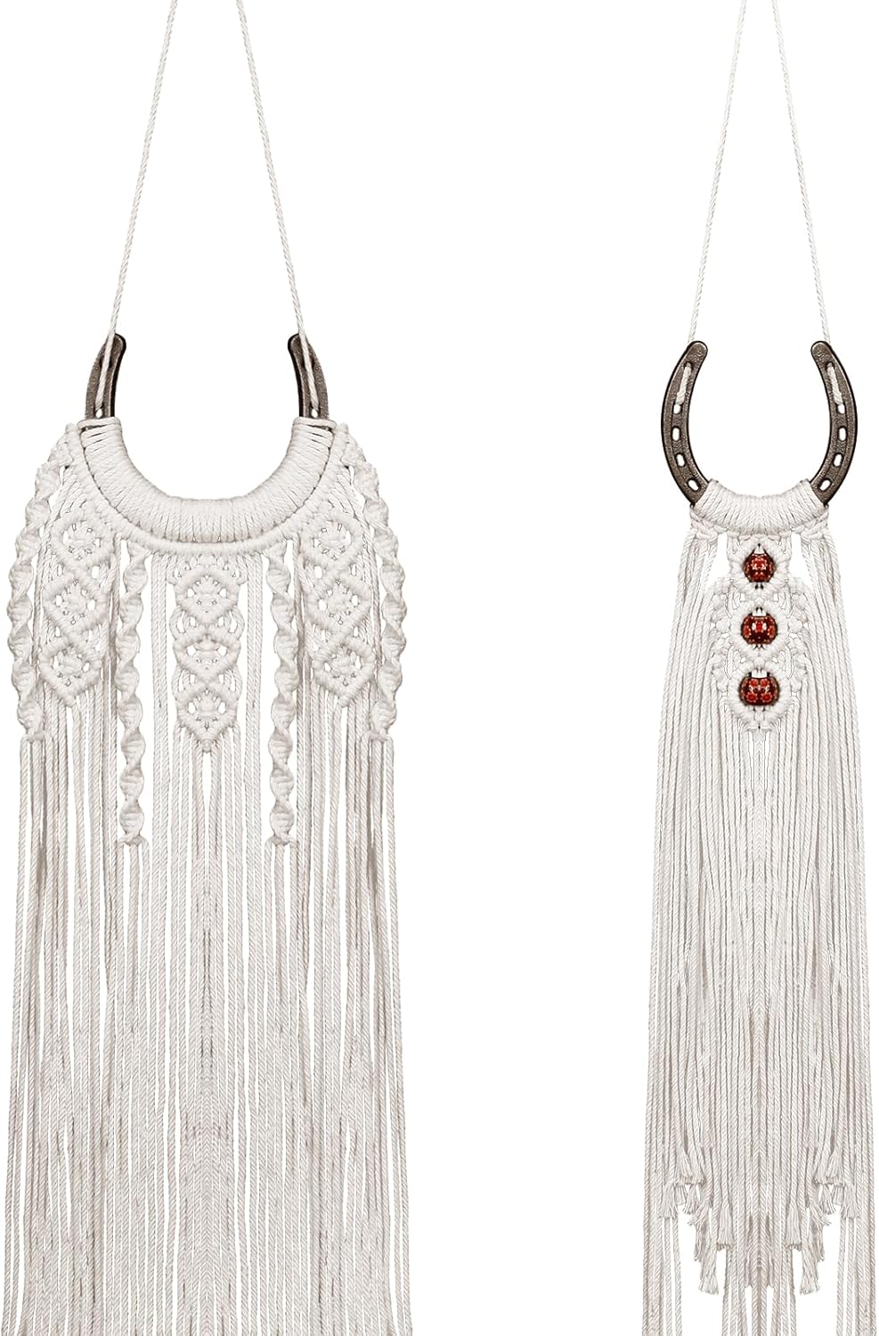 Amazon.com: Yeyeplum 2 Pcs Equestrian Macrame Wall Hanging Boho Woven ...