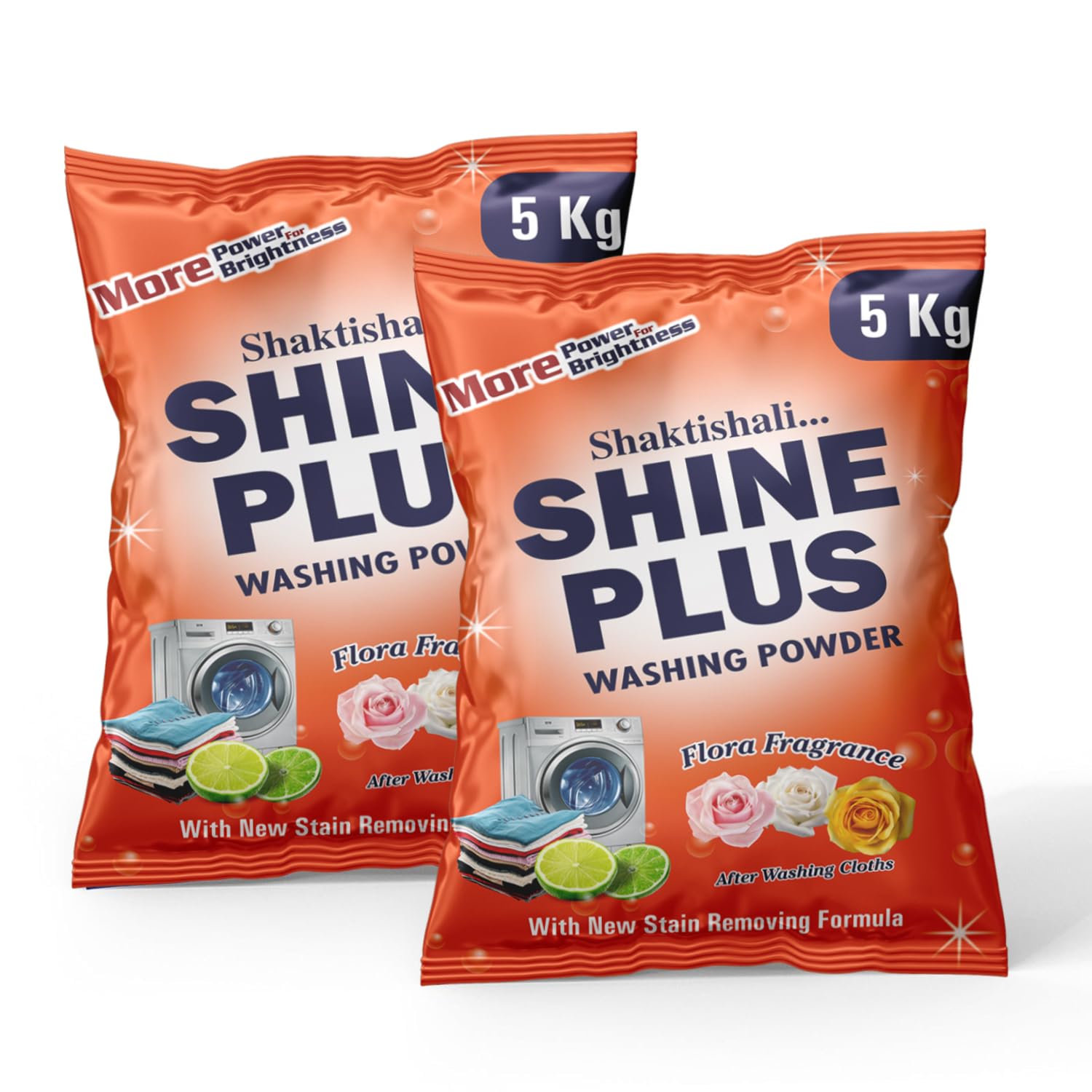 Shaktishali SHINE PLUS Detergent Washing Powder 5 kg | Double Power ...