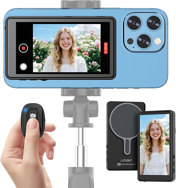Amazon.com: Vlog Selfie Monitor Screen iPhone, 4K 60fps Recording ...