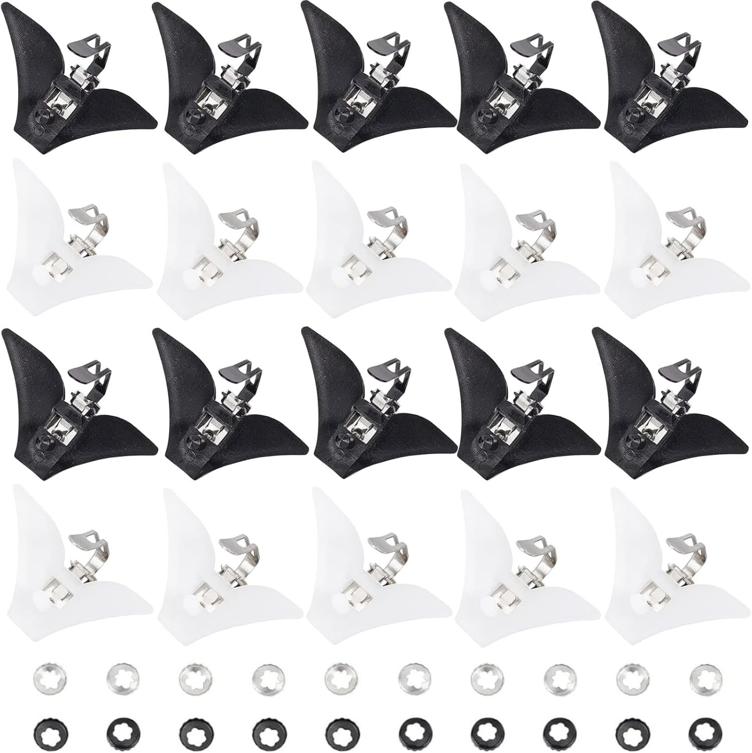 20 Sets Plastic Tie Clips Clip on Ties Hardware Clips on Tie Fastener ...