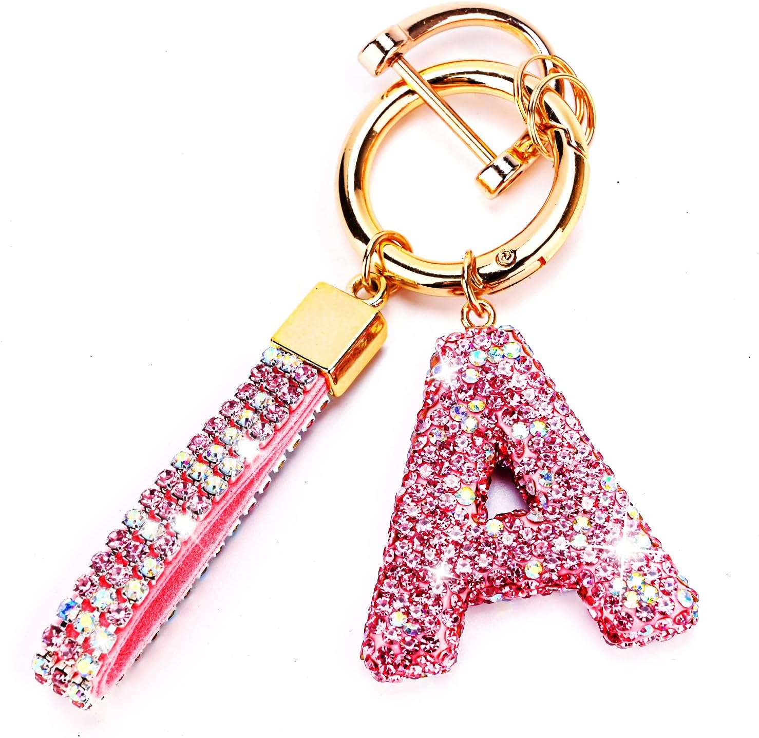 Amazon.com: BAA Personalized Rhinestone Key Chain, Name keychain ...