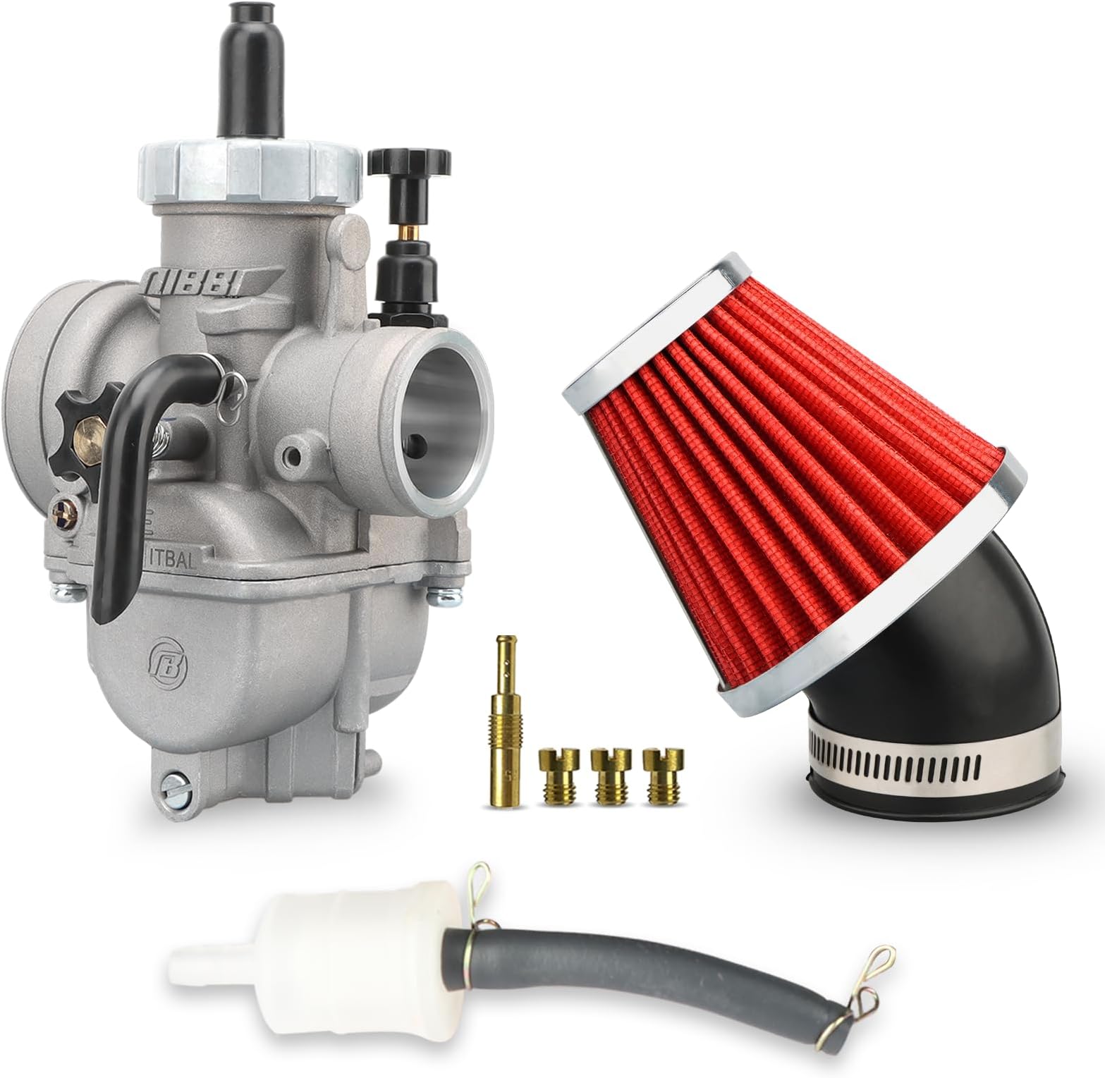 Amazon.com: NIBBI PE30mm Carburetor PE30 Carburetor Kit Fit 250cc-300cc ...