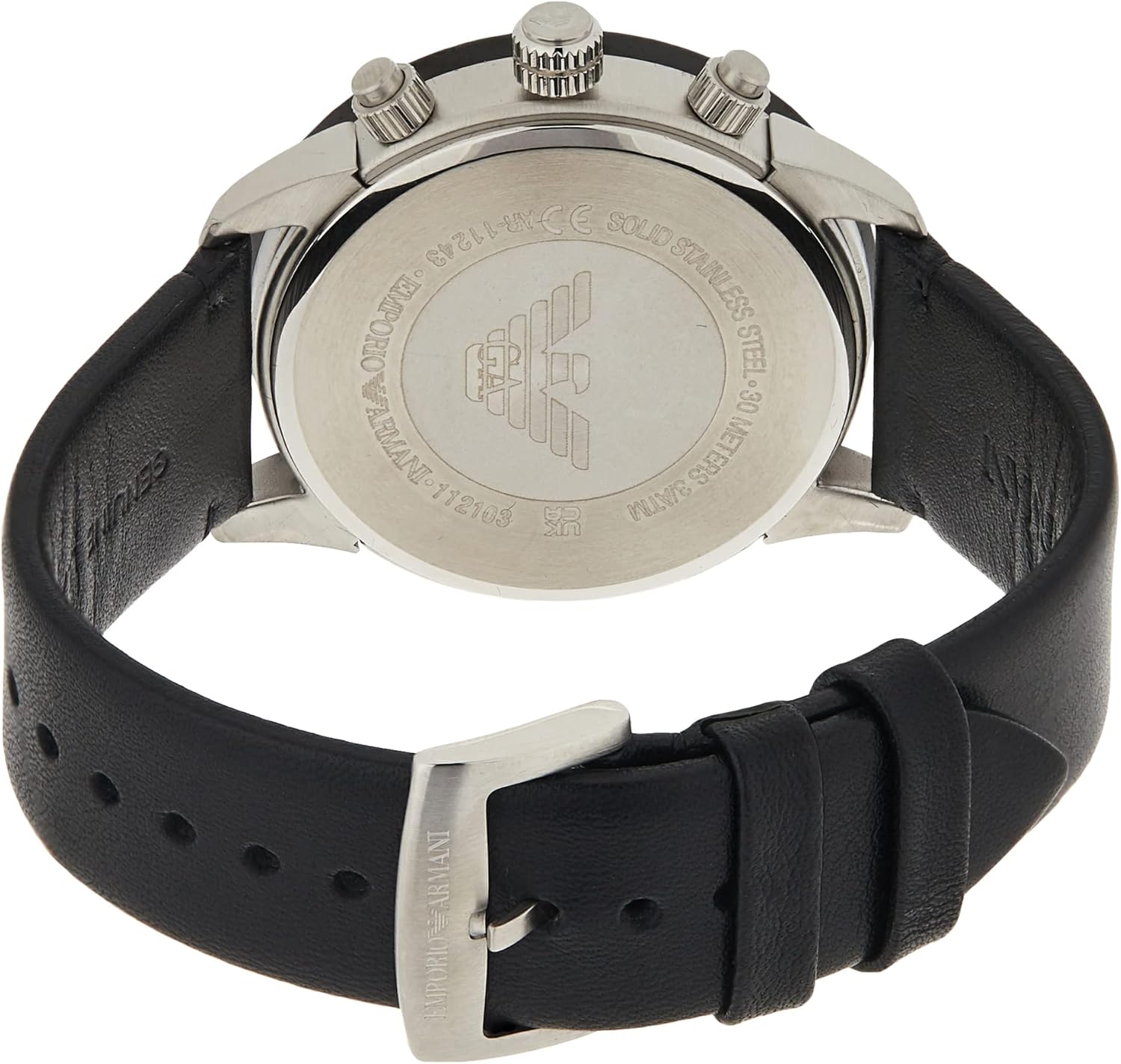 Emporio Armani Men Black Dial Leather Analog Watch - AR11243: Buy ...