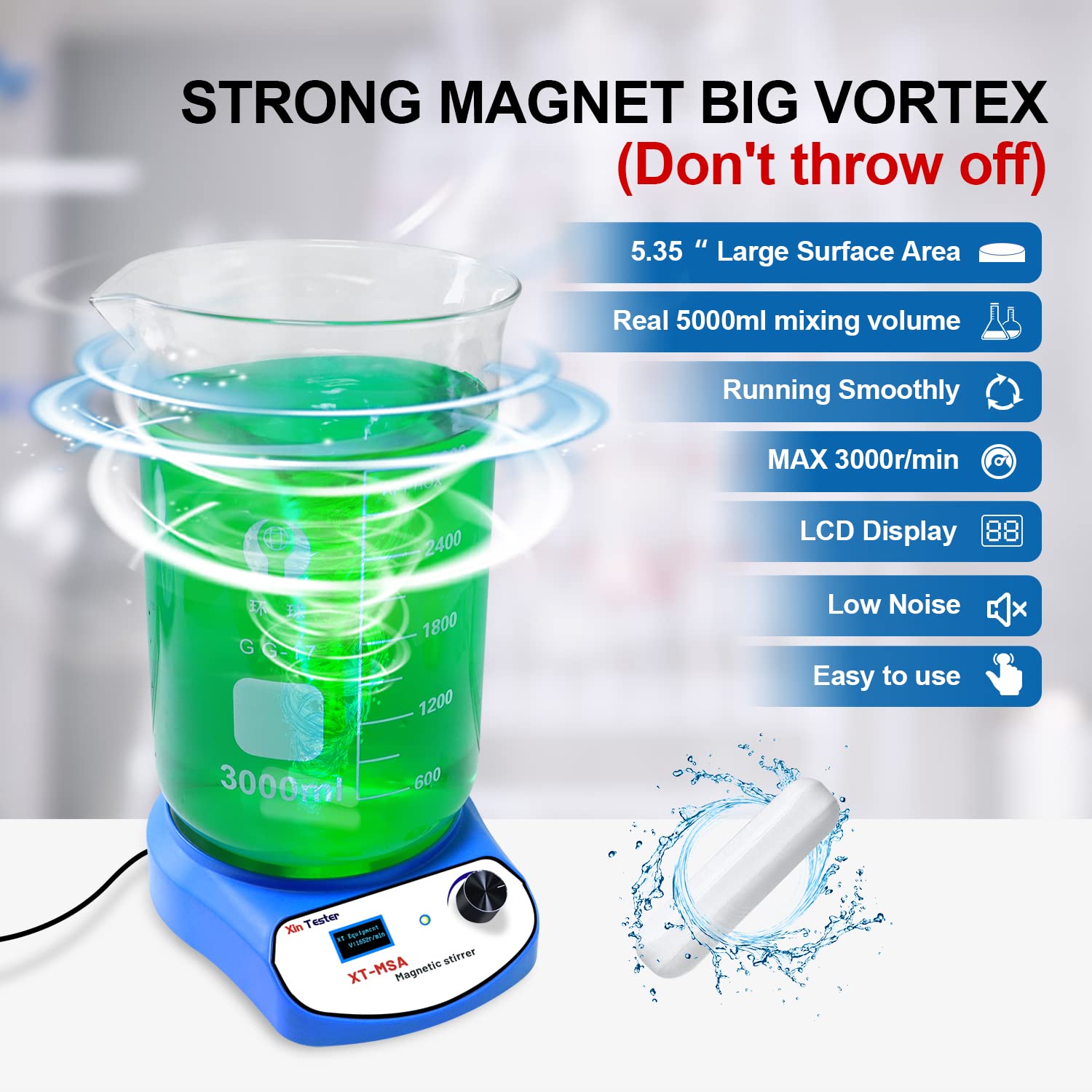 Snapklik.com : Xin Tester 3000ml LED Digital Magnetic Stirrer ...