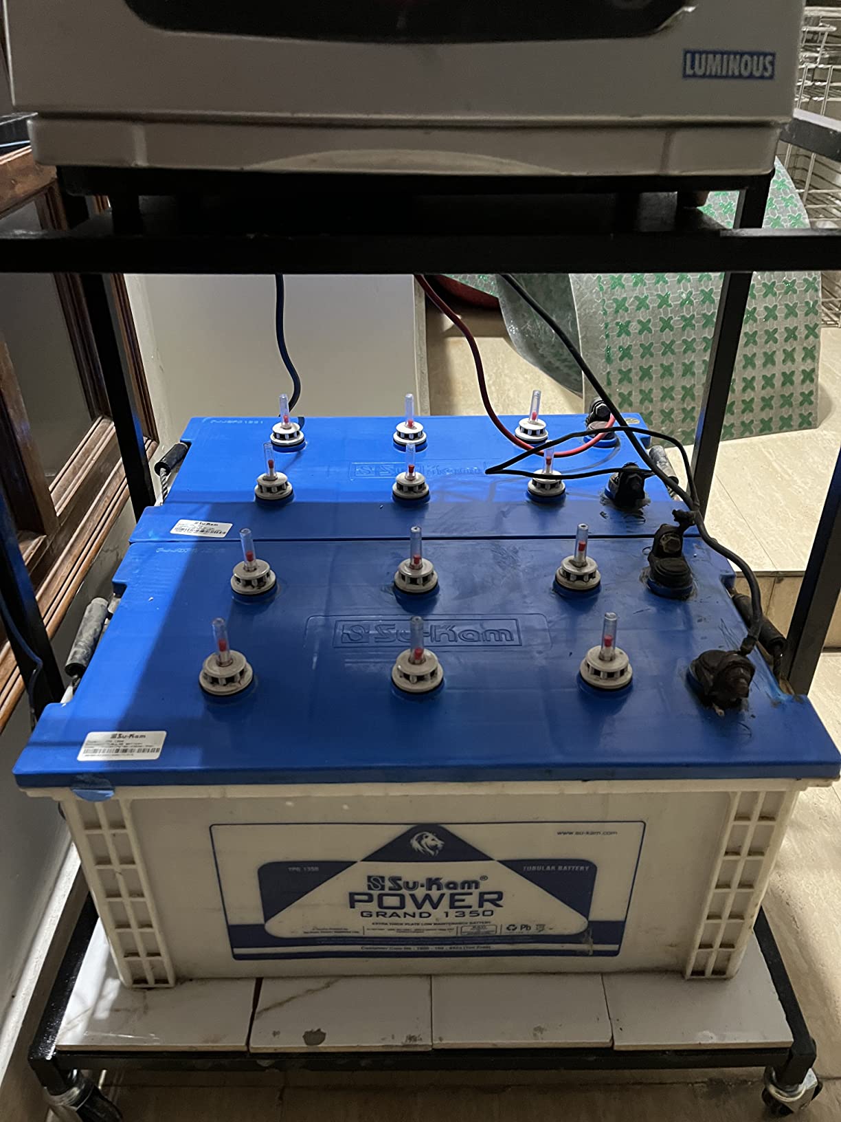 Livzing 2-Tier UPS Stand for Double Battery and Inverter for Home and ...