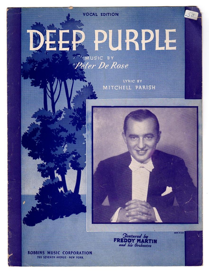Deep Purple / 1939 Vintage Sheet Music (Peter DeRose, Mitchell Parish ...