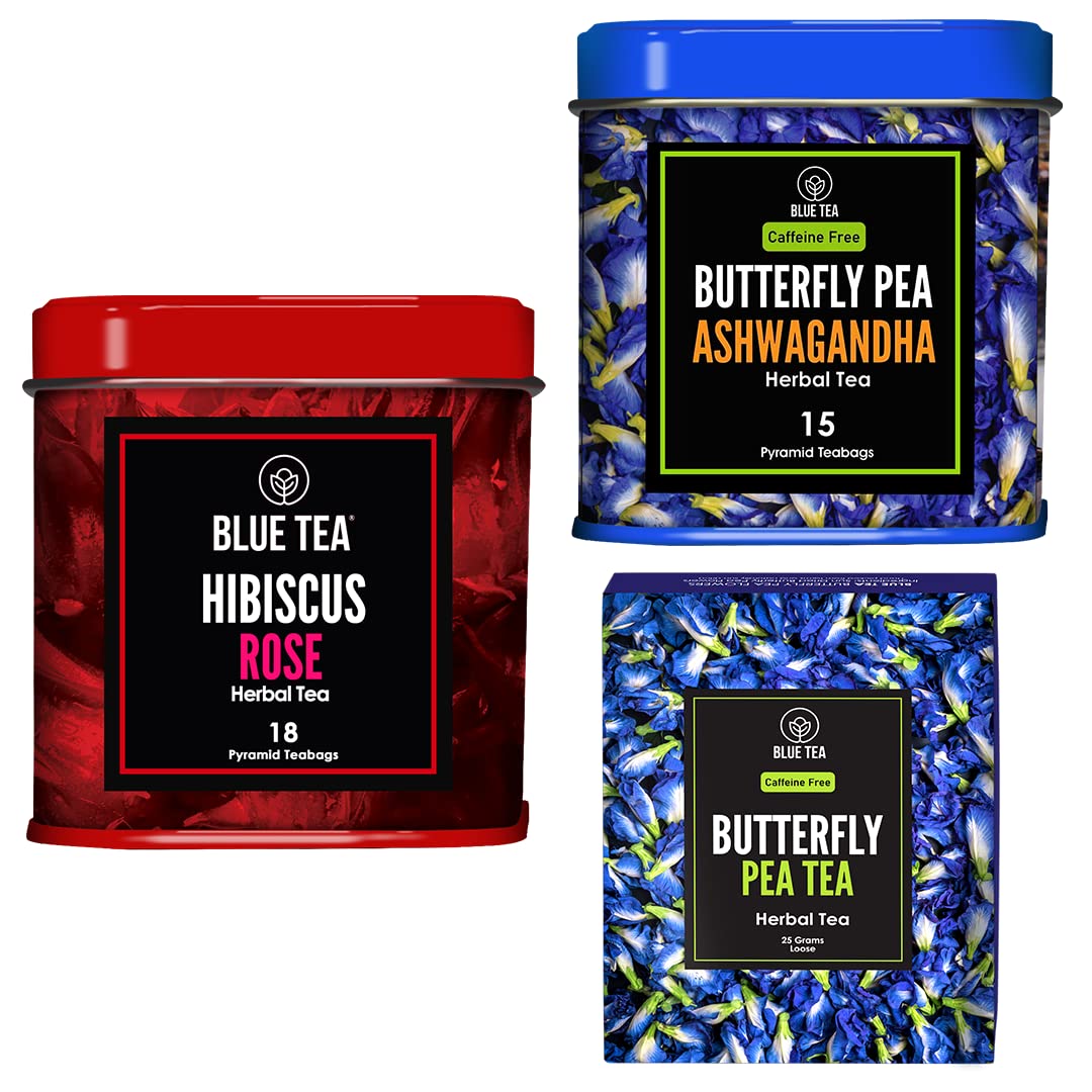 Amazon.com : BLUE TEA - Combo - Hibiscus Rose Tea (18 Tea Bags ...