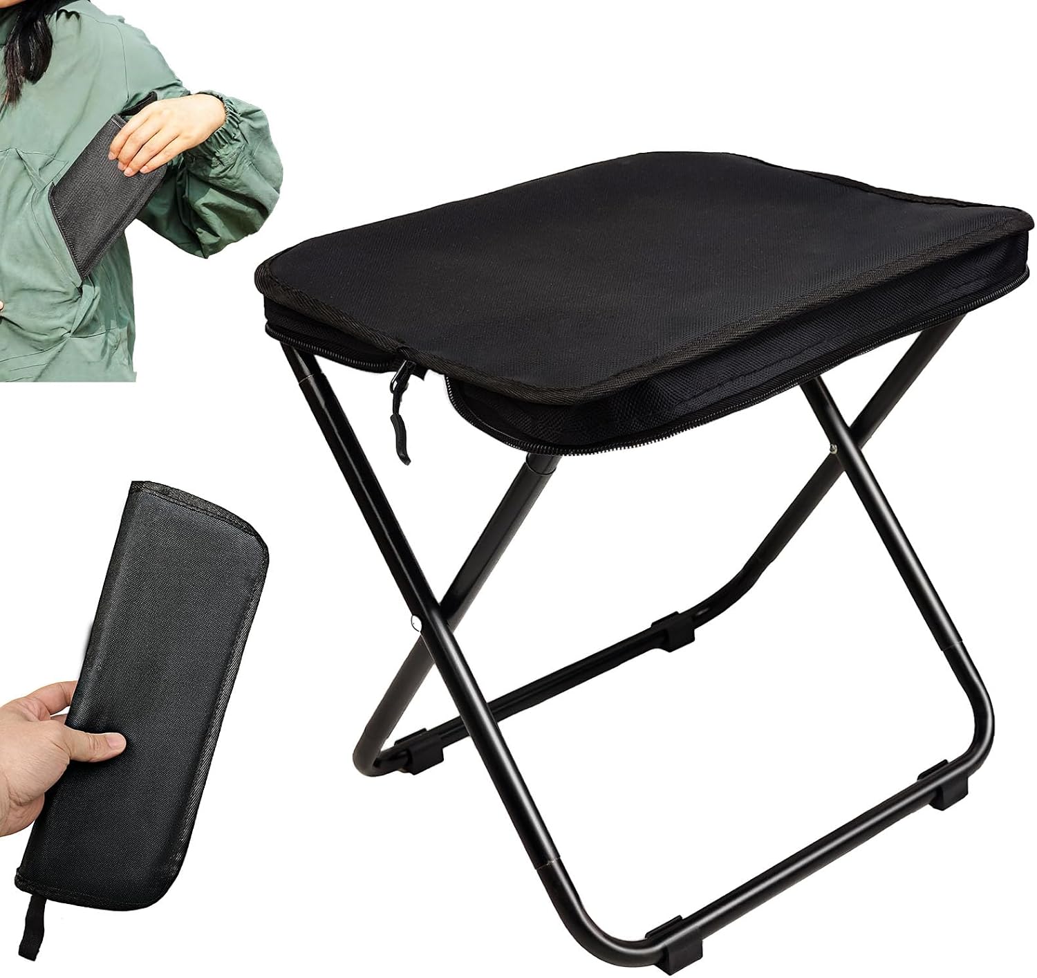 Amazon.com: Collapsible Stool,Upgraded13 inch Portable Camping Chair,1. ...