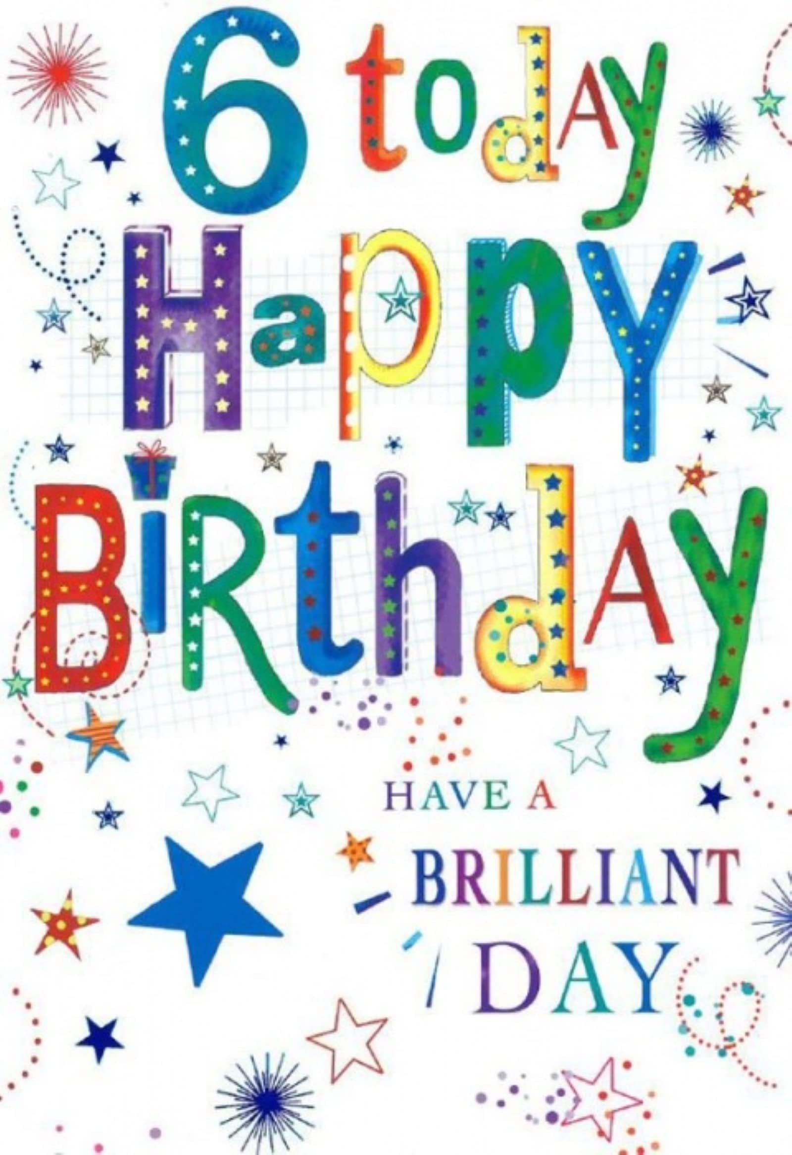 Simon Elvin Age 6 Happy Birthday Greeting Card for Boy : Amazon.co.uk ...