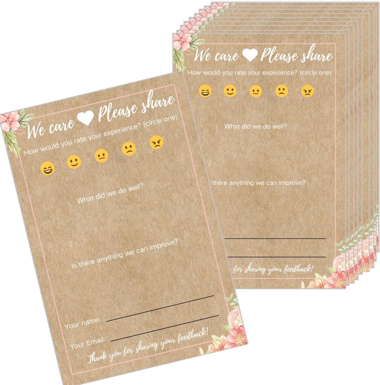 Amazon.com : 50 Suggestion Cards Comment Cards Essentials for Hosts ...