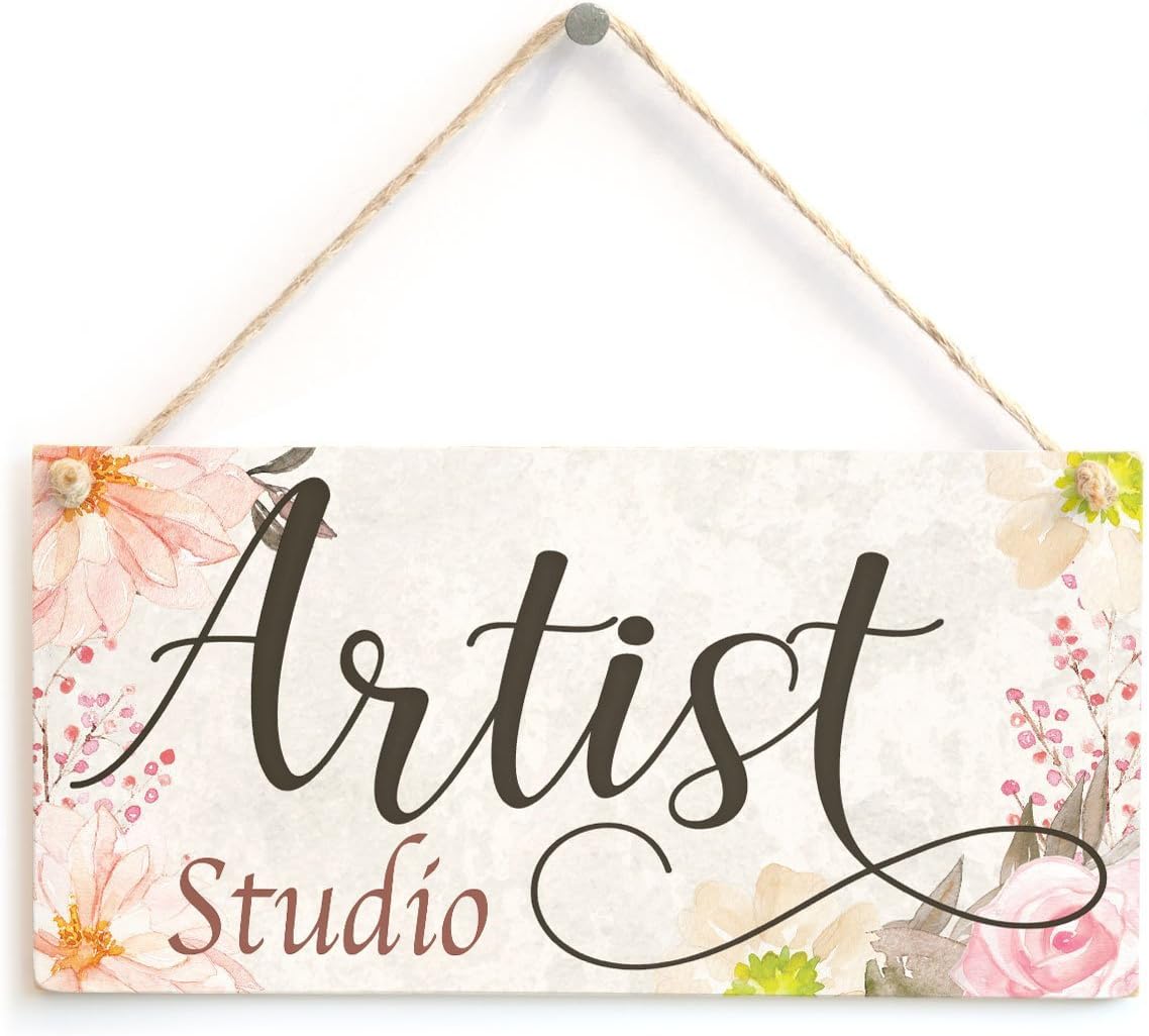 Amazon.com: Meijiafei Artist Studio - Art Studio Door Gift Sign 10"x5 ...