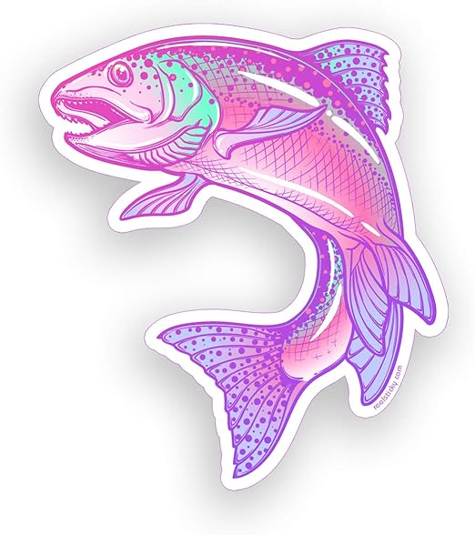 Amazon.com - Pink Trout Fish Sticker Cup Cooler Laptop Luggage Window ...