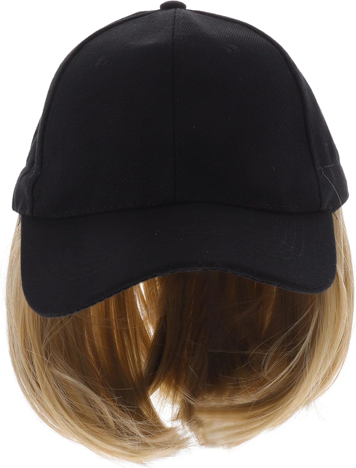 Amazon.com: Lurrose Baseball Cap with Hair Extensions Short Straight ...