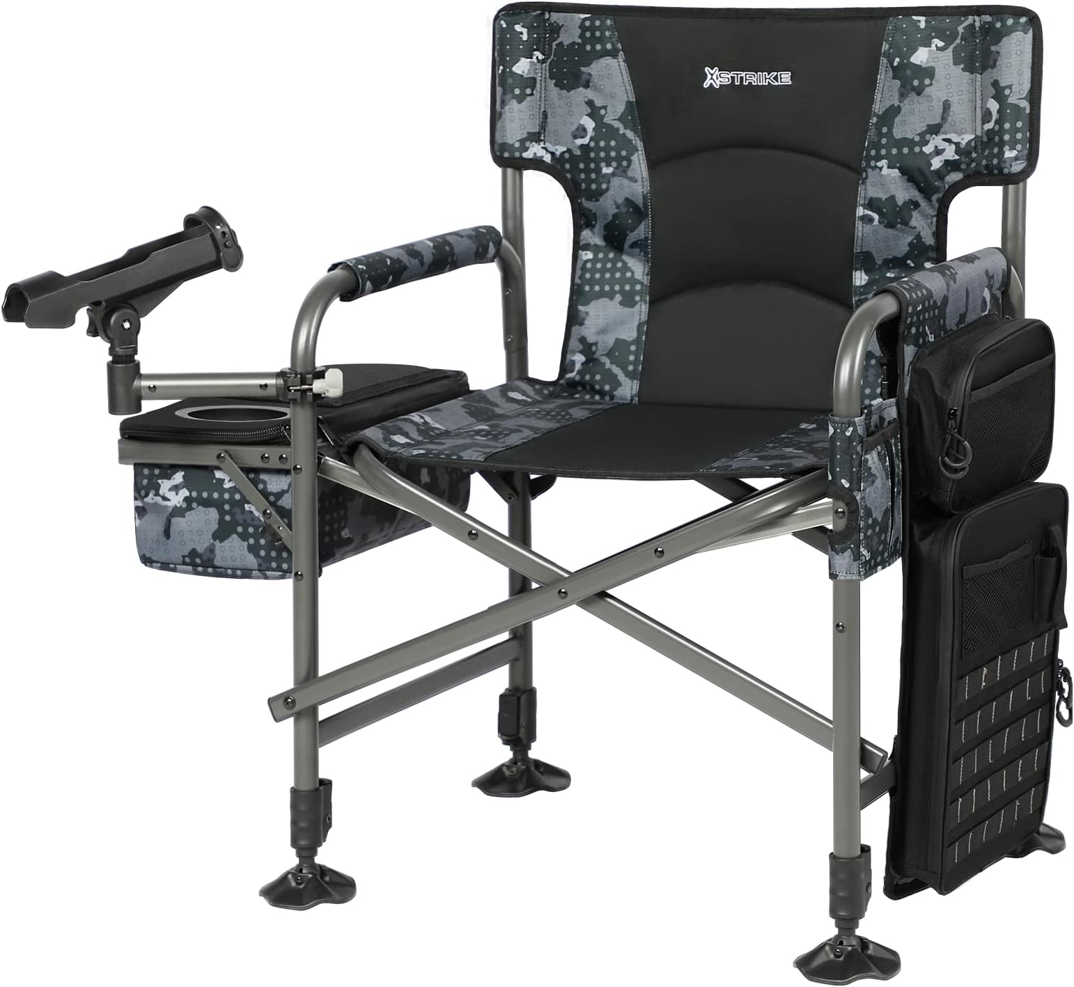 Amazon.com: X Strike Fishing Chairs with Rod Holder, Folding Ice ...