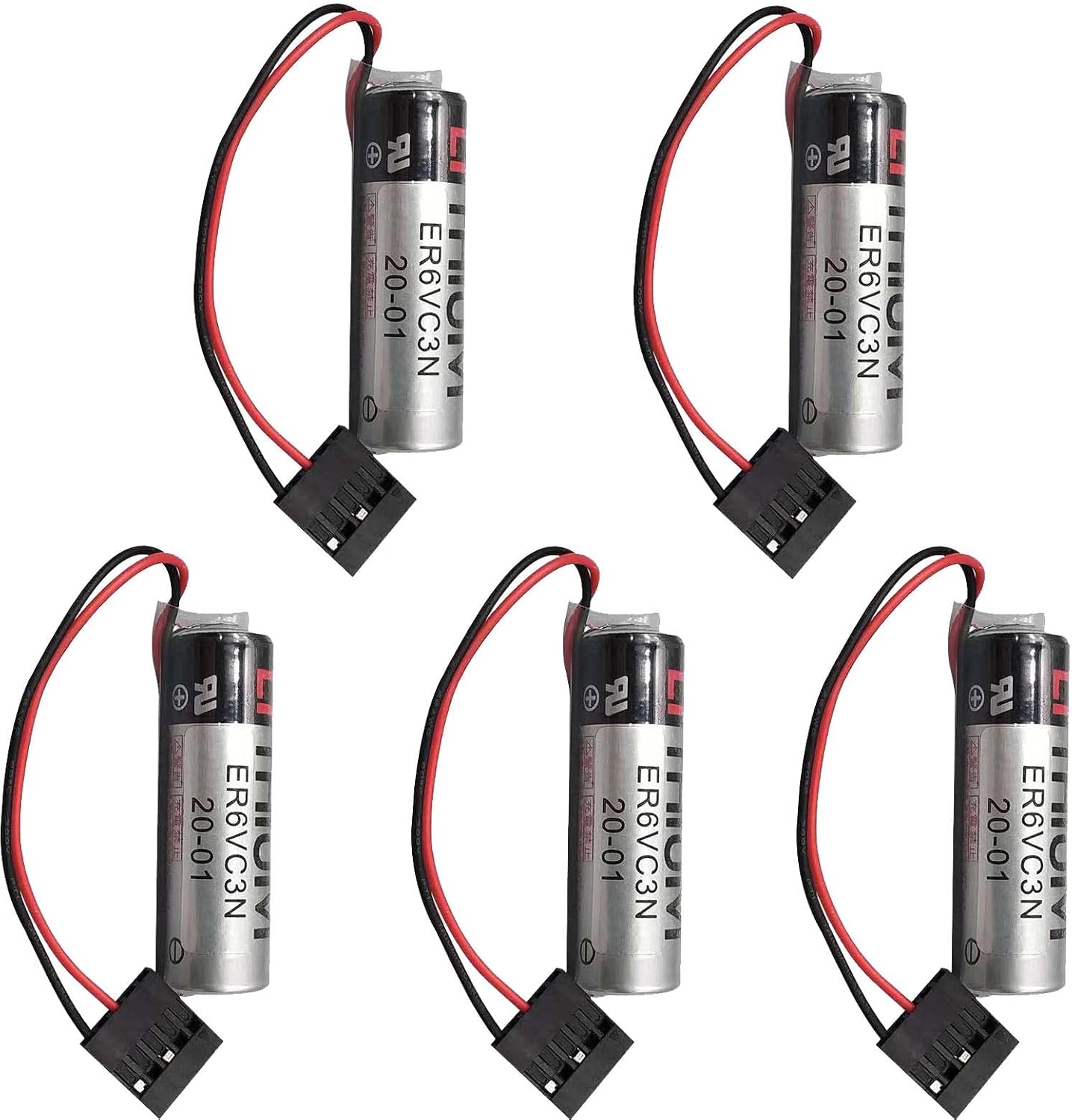 Amazon.com: (5Pcs) ER6VC3N ER6V/3.6V 2000mAh Battery with JAE5PIN Plug ...
