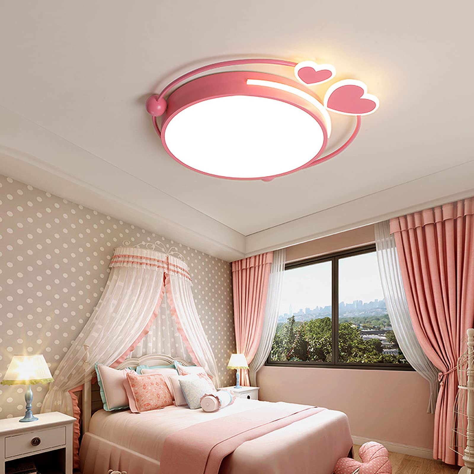 Pink Ceiling Light Entry