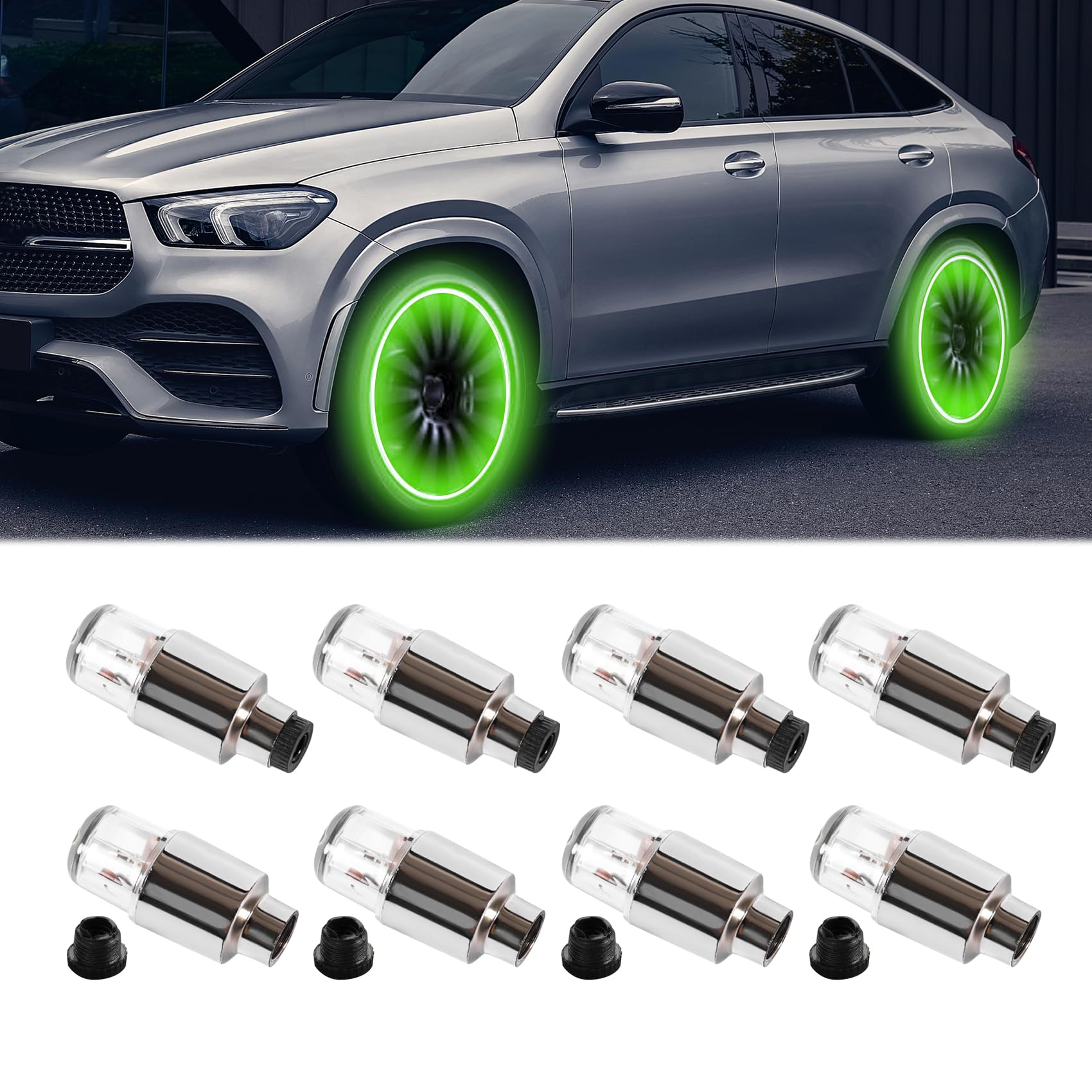 Amazon.com: Kutyun 8PCS LED Wheel Lights, Automotive Tire Light ...
