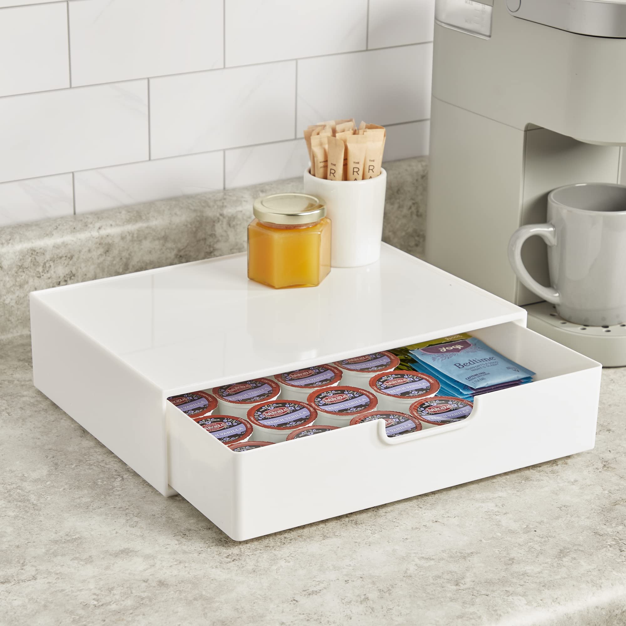 STORi STAX Plastic Stackable Organizer Drawer in Solid Cloud White | 12 ...