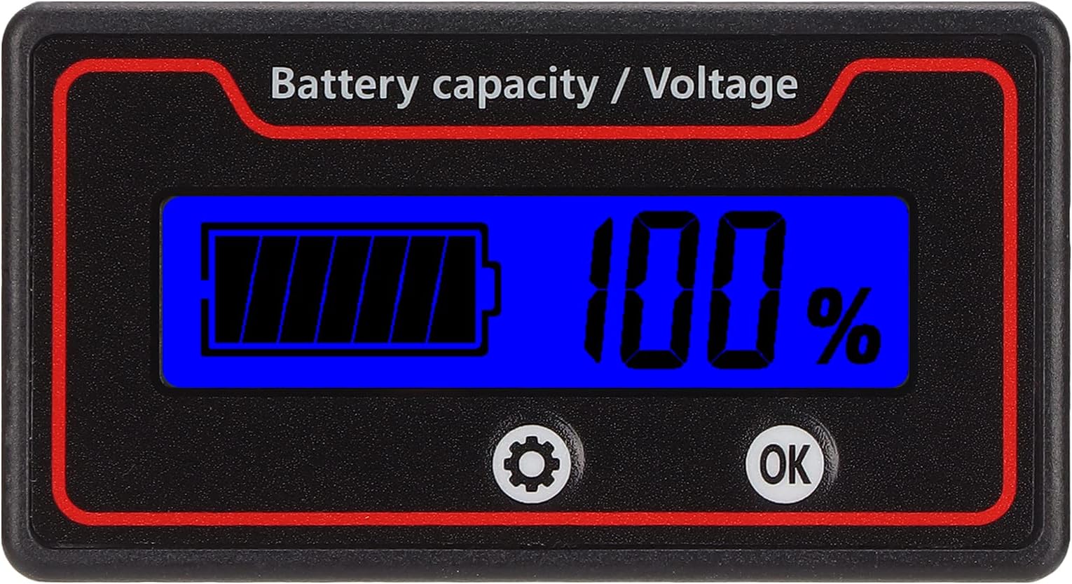 12-84V Capacity Indicator Voltage Meter, Battery Monitor Power ...
