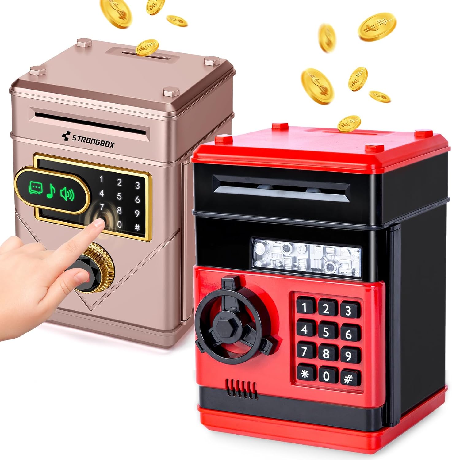 Amazon.com: Refasy Kids Piggy Bank,Electronic Piggy Bank Password Money ...