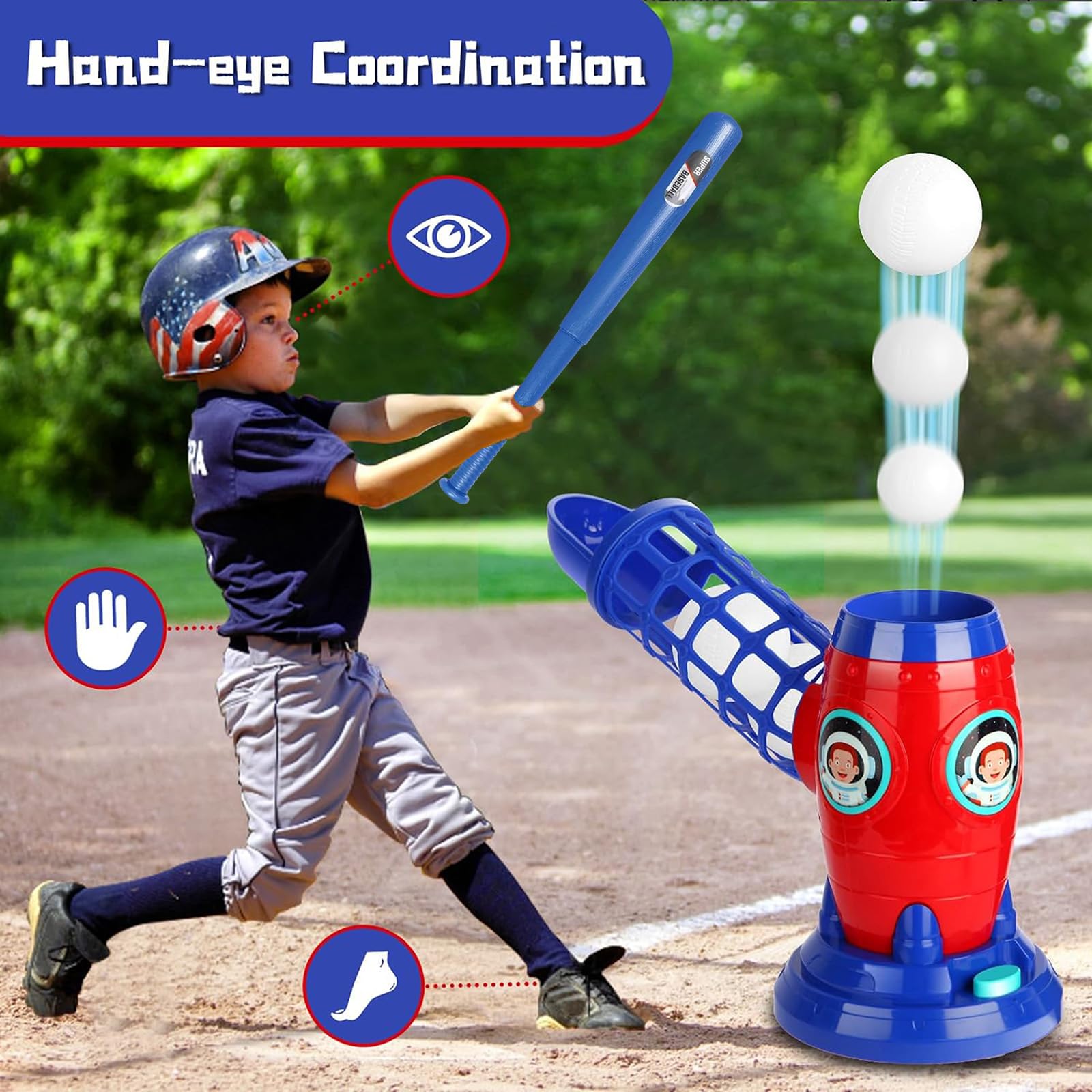 Automatic Baseball Trainer For Children Automatic Kids Pitching Machine ...