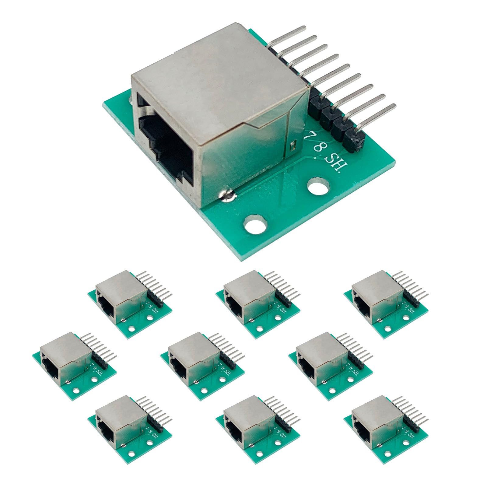 Amazon.com: Cermant 10Pcs RJ45 Network Port Adapter(Horizontal Socket ...