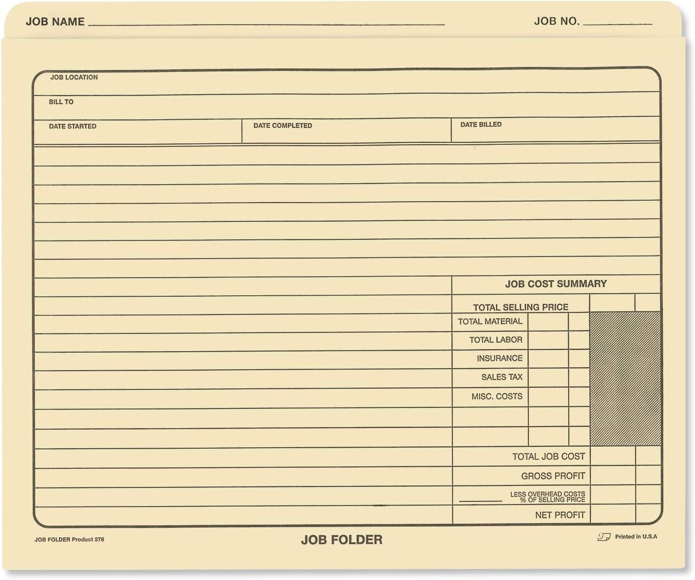 Amazon.com : A Plus Printed Vehicle Dealer File Jacket Buff #511, 12" x ...