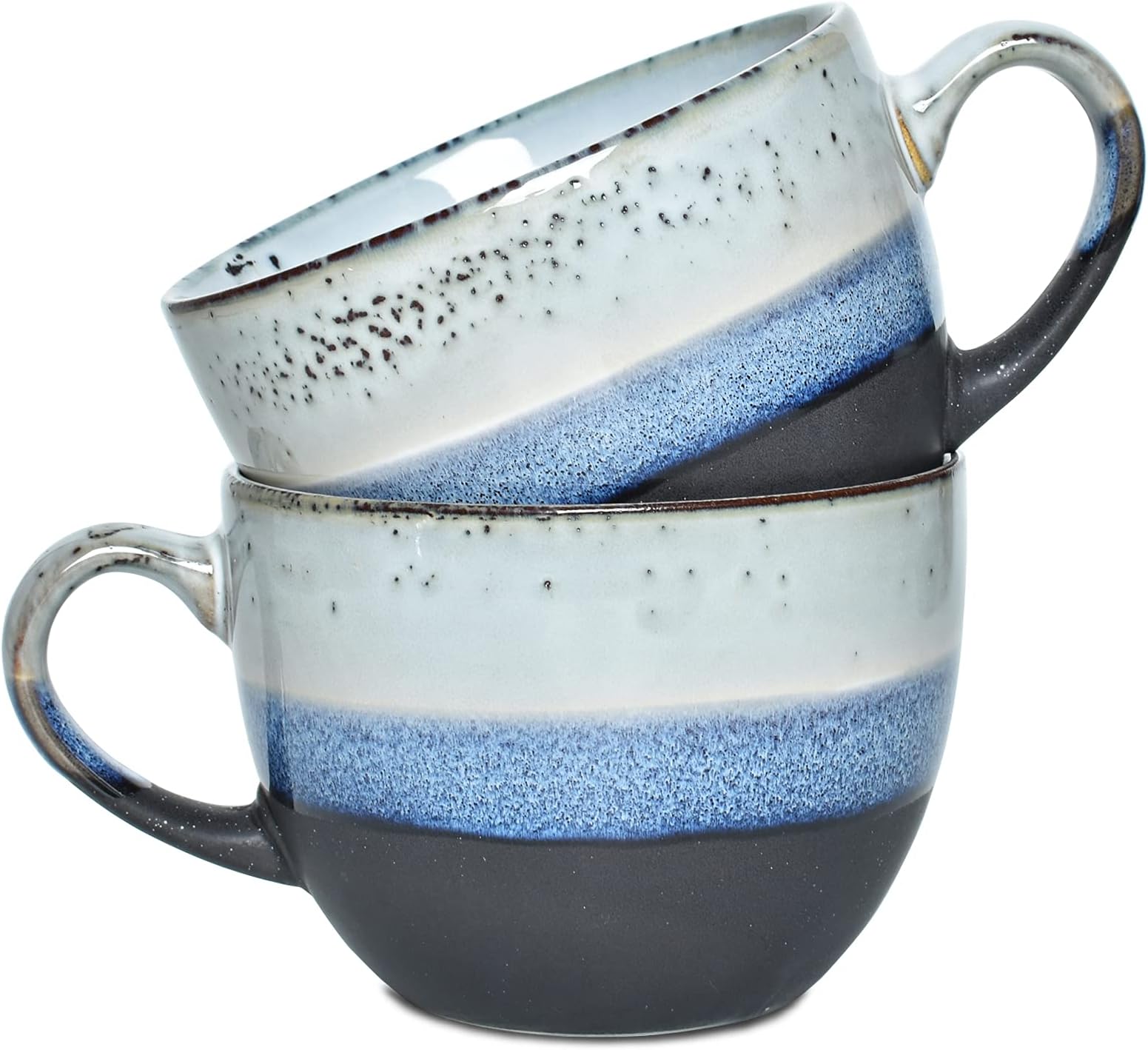 Amazon.com: Scmbucus Ceramic Coffee Mugs Set of 4, 16Oz Vertical ...