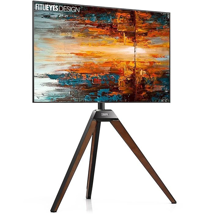 Buy FITUEYES Corner Floor TV Stand for 55 65 Inch TV, Modern Tripod ...