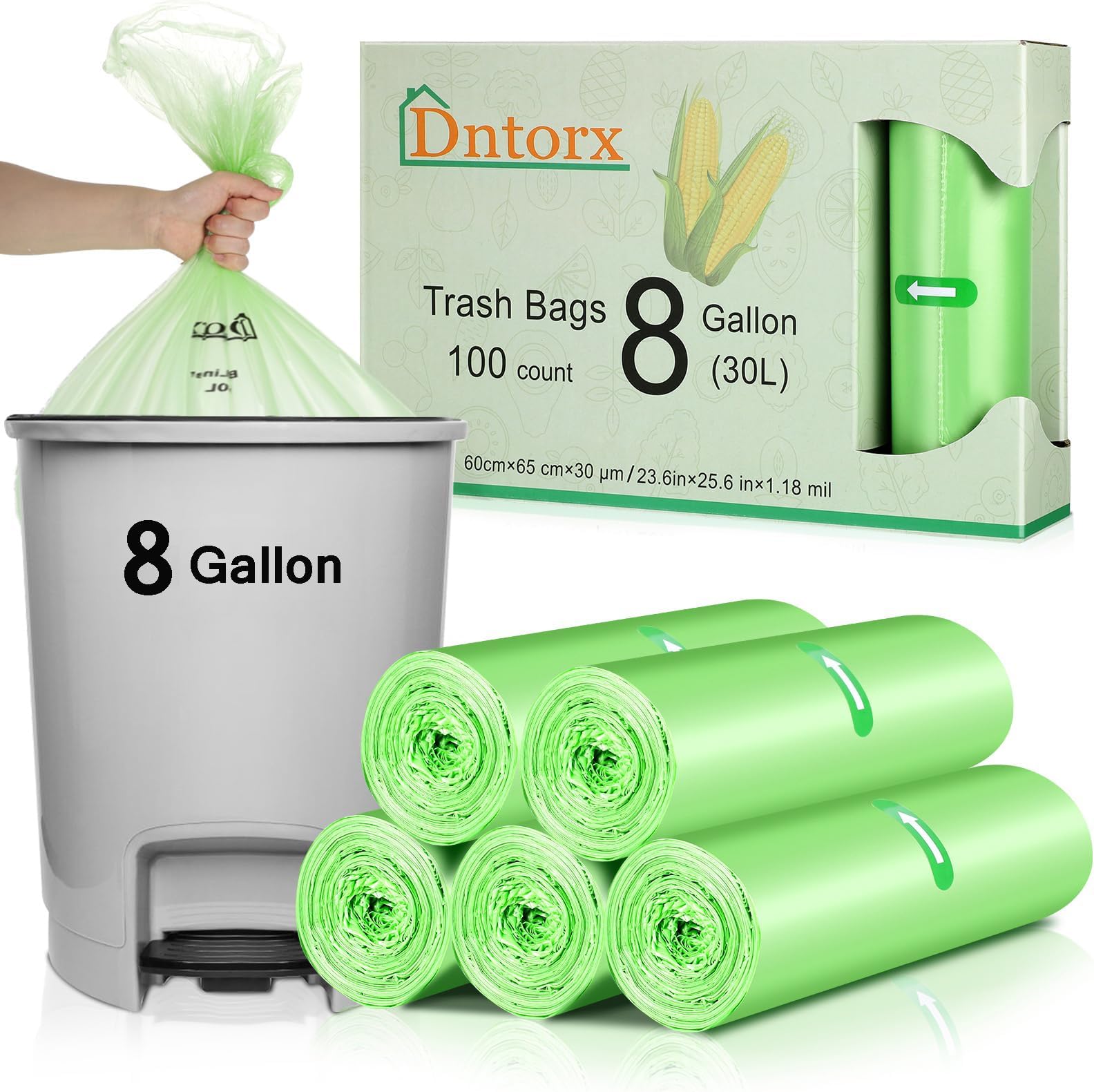 30 Litre x 100 bags Compostable Bags - BioLiner Kerbside Food Waste ...