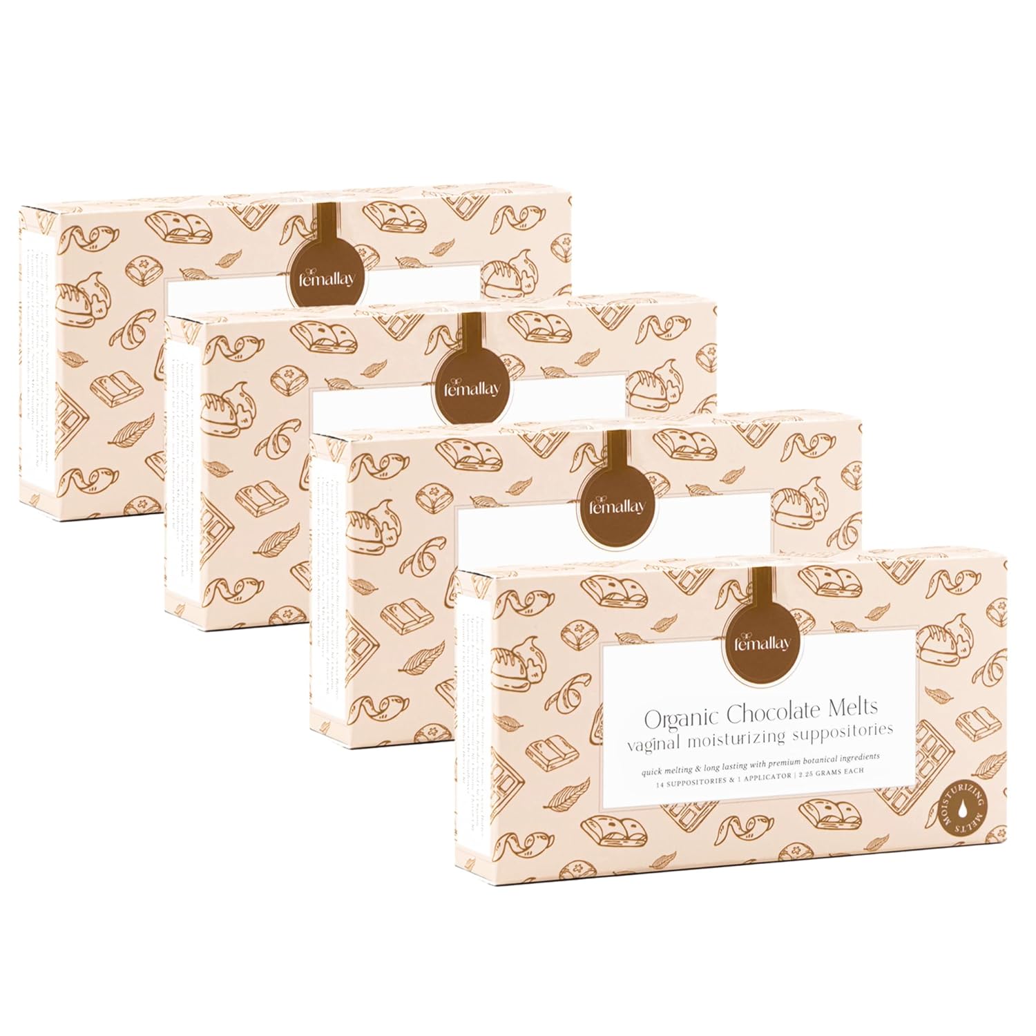 Amazon.com : Femallay Chocolate Vaginal Moisturizing Suppository Melts ...