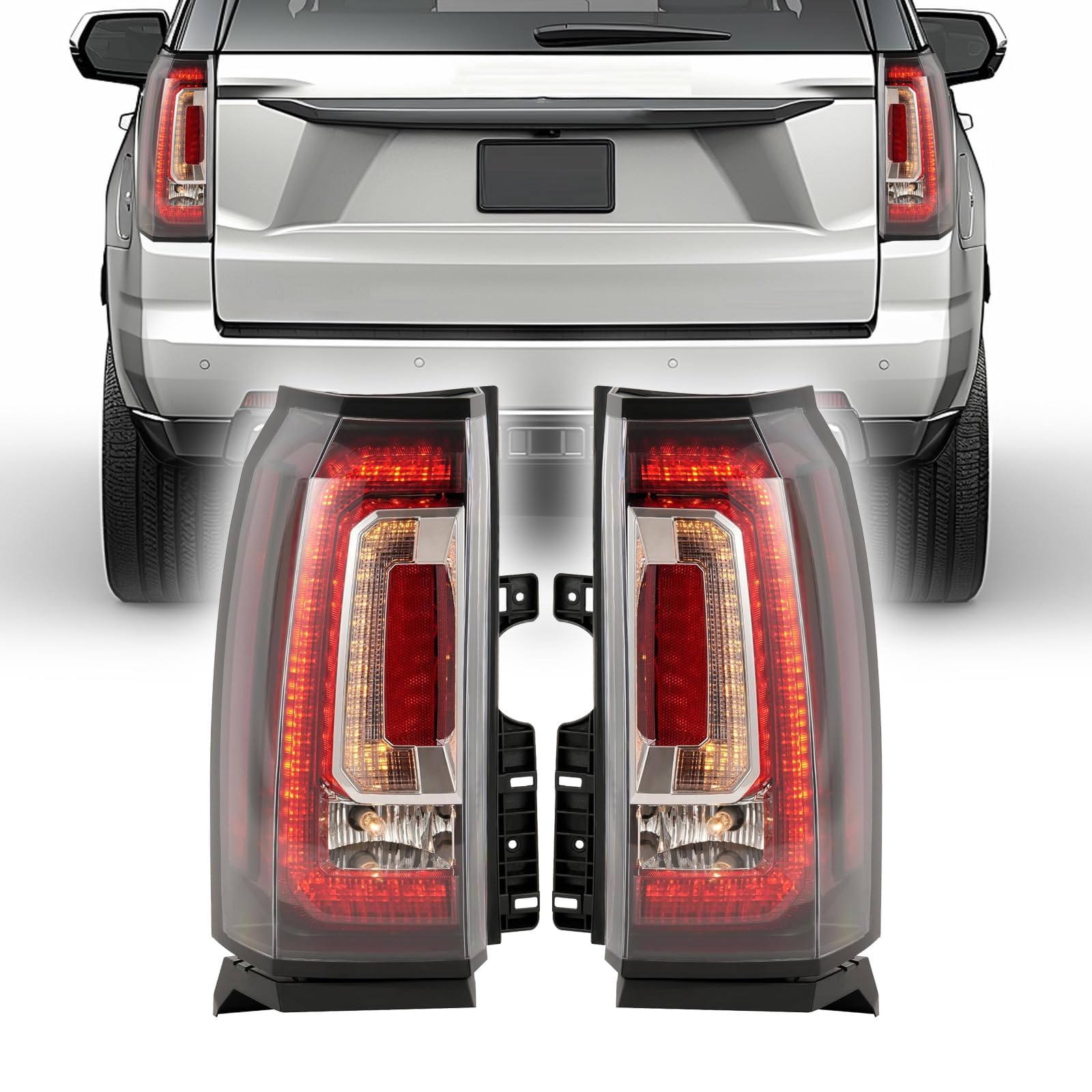 Amazon.com: HECASA LED Tail Light Pair Compatible with 2015-2020 GMC ...
