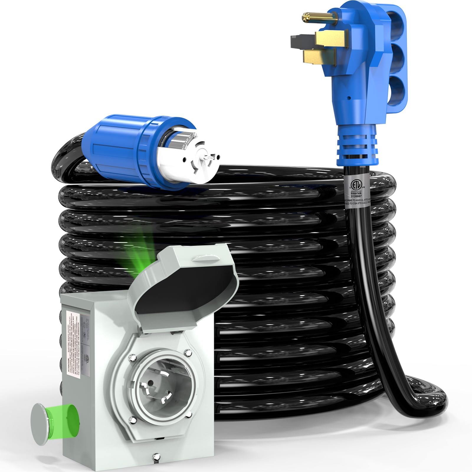 Amazon.com: Cable Matters 4 Prong Replacement 50 AMP RV Power Cord ...